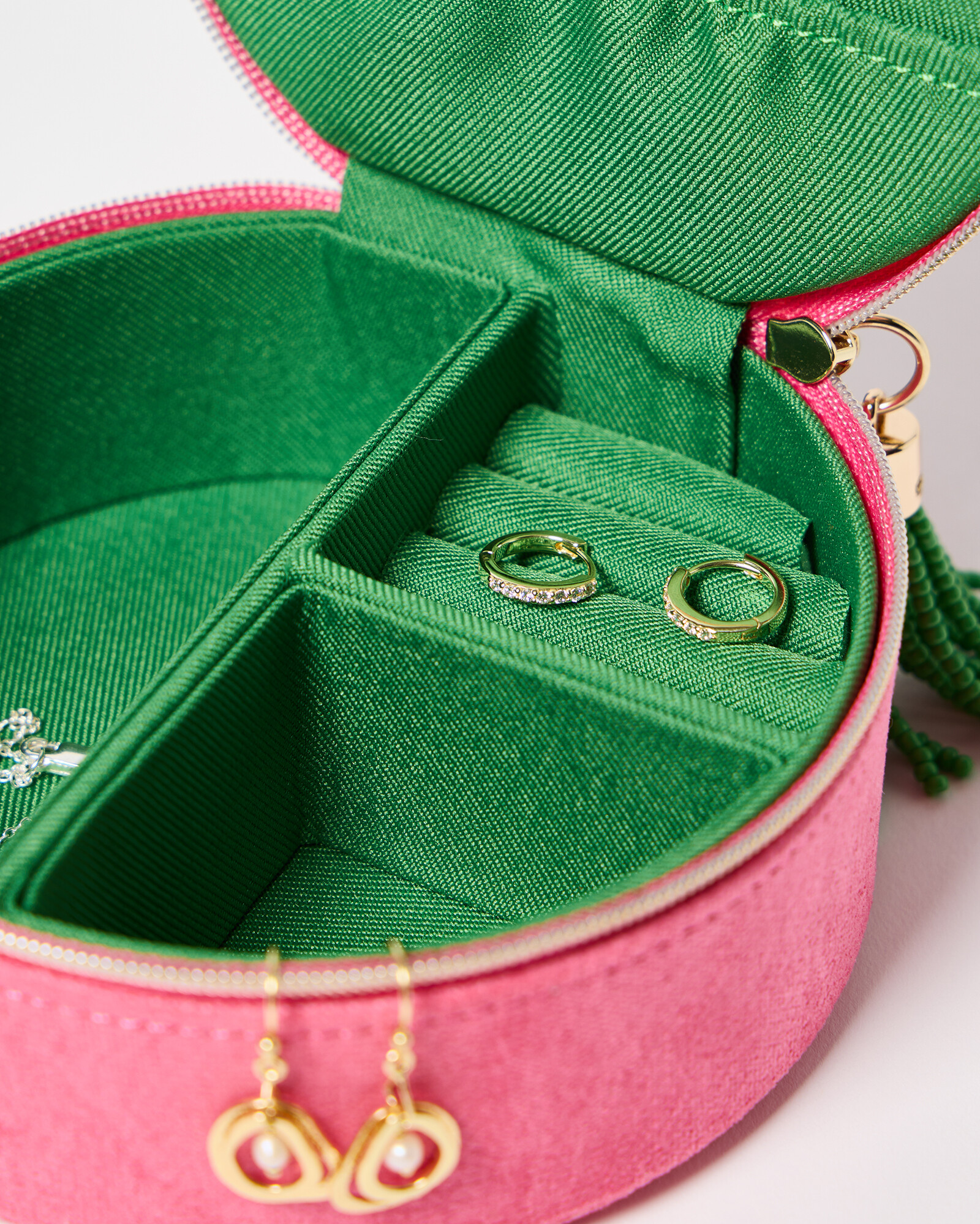 Luca Ombre Pink Round Jewellery Box | Oliver Bonas
