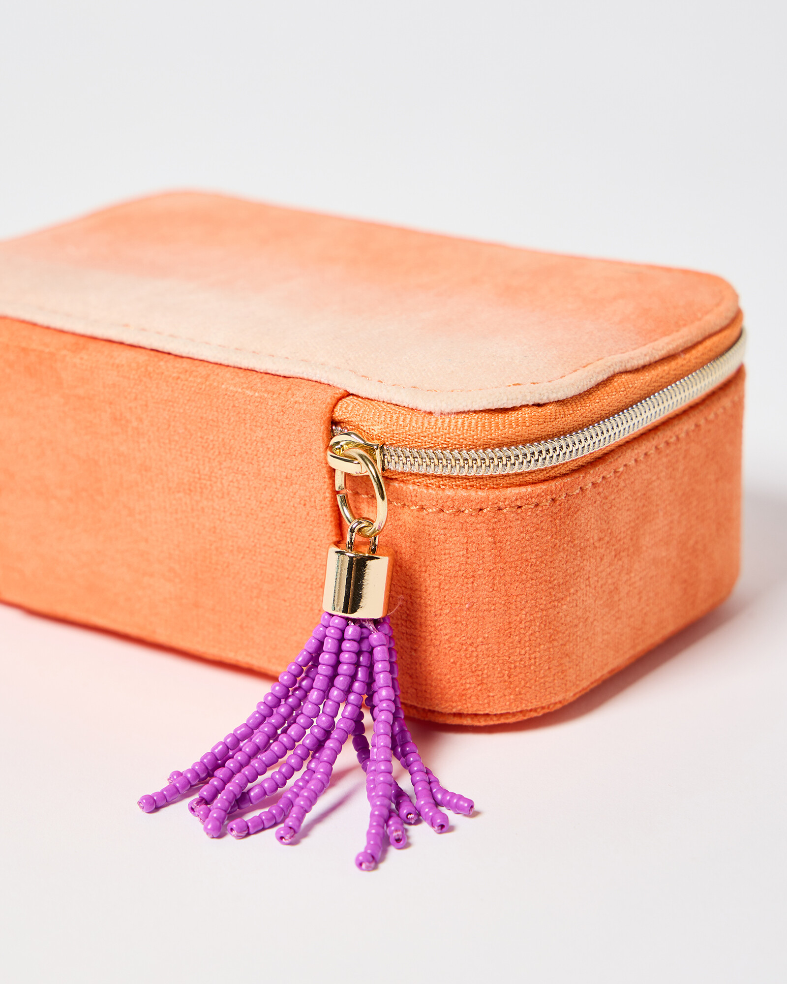 Luca Ombre Orange Travel Jewellery Box | Oliver Bonas