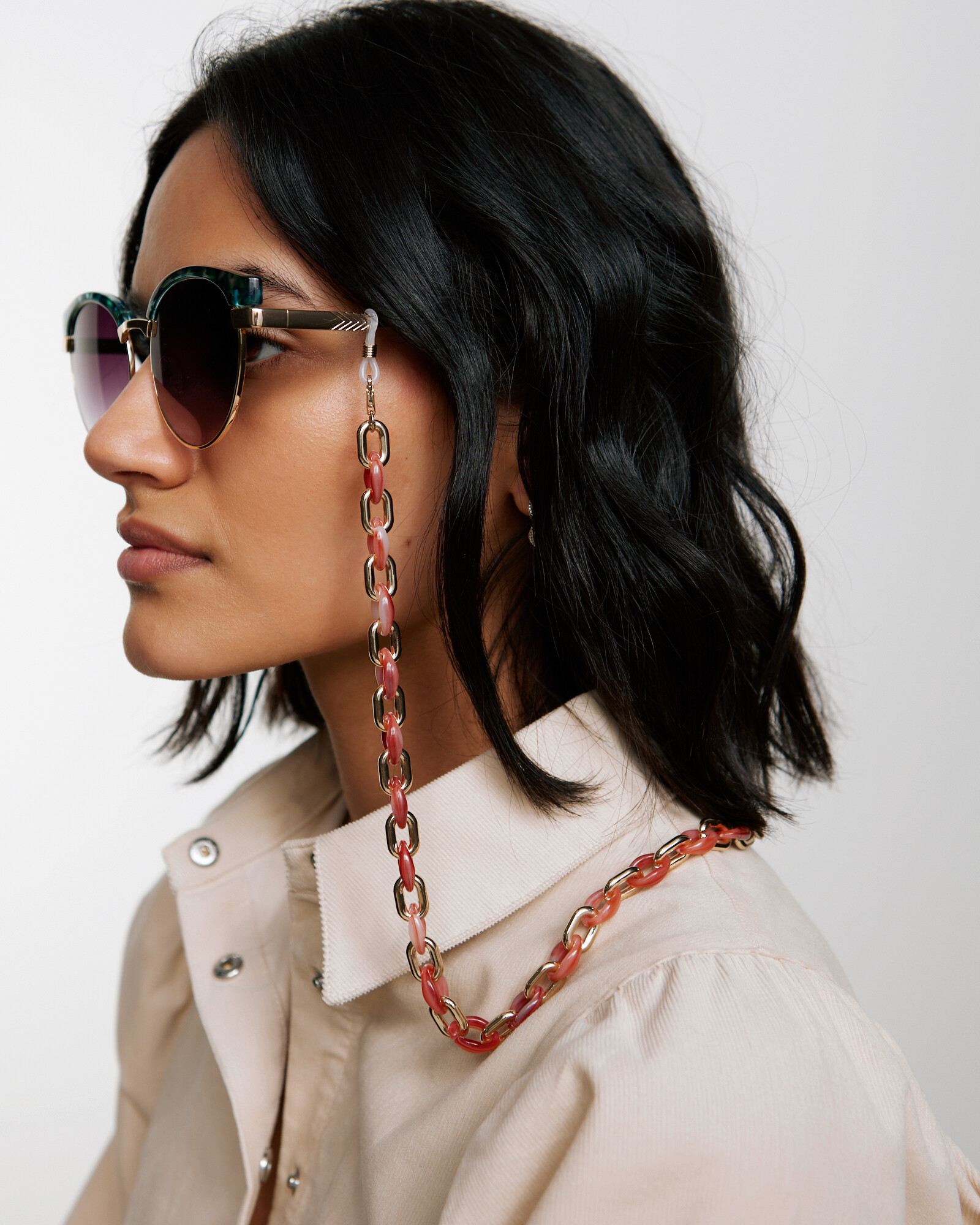 Terra Orange Oval Loops Glasses Chain | Oliver Bonas