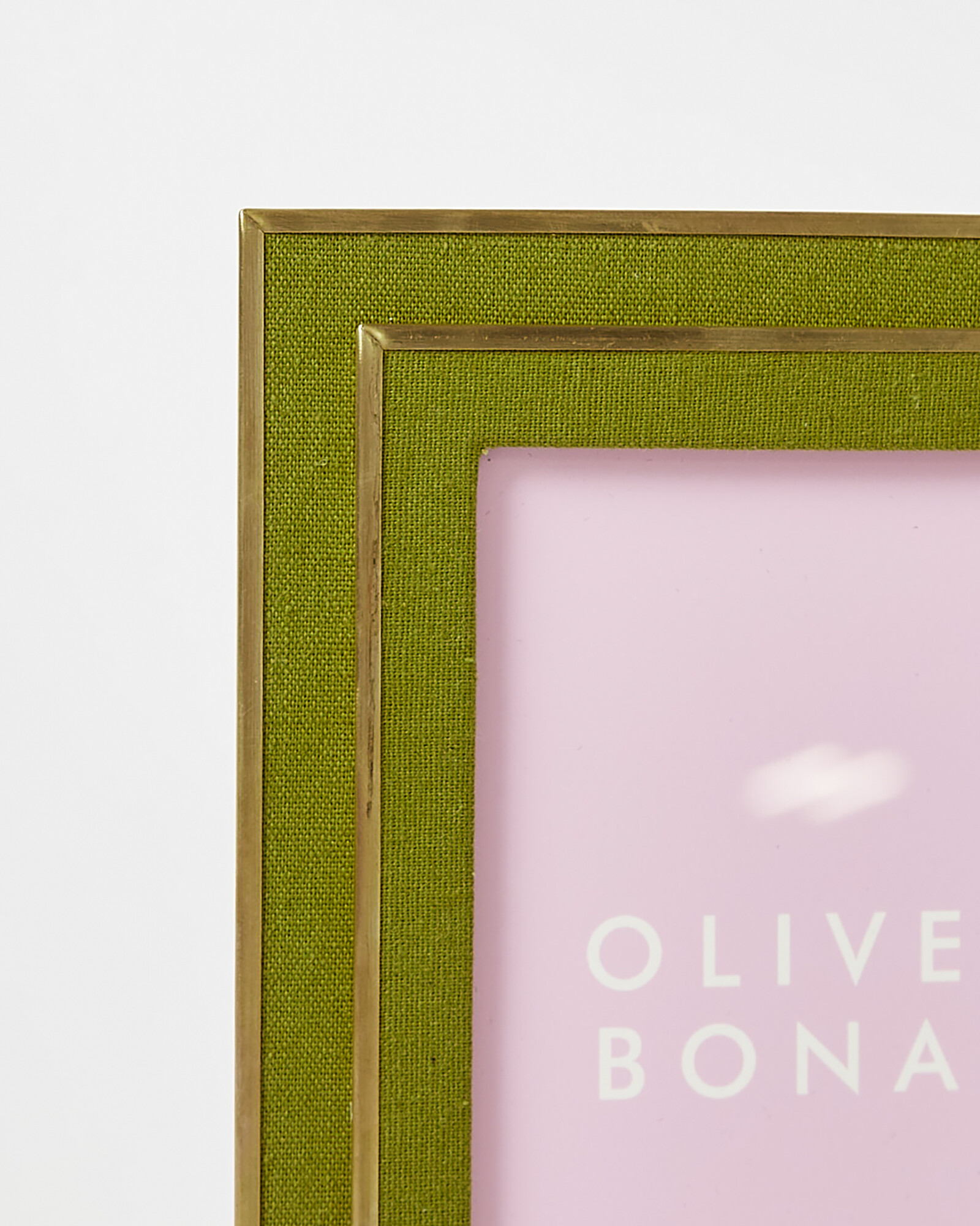 Linen Green Standing Photo Frame 6x4" | Oliver Bonas