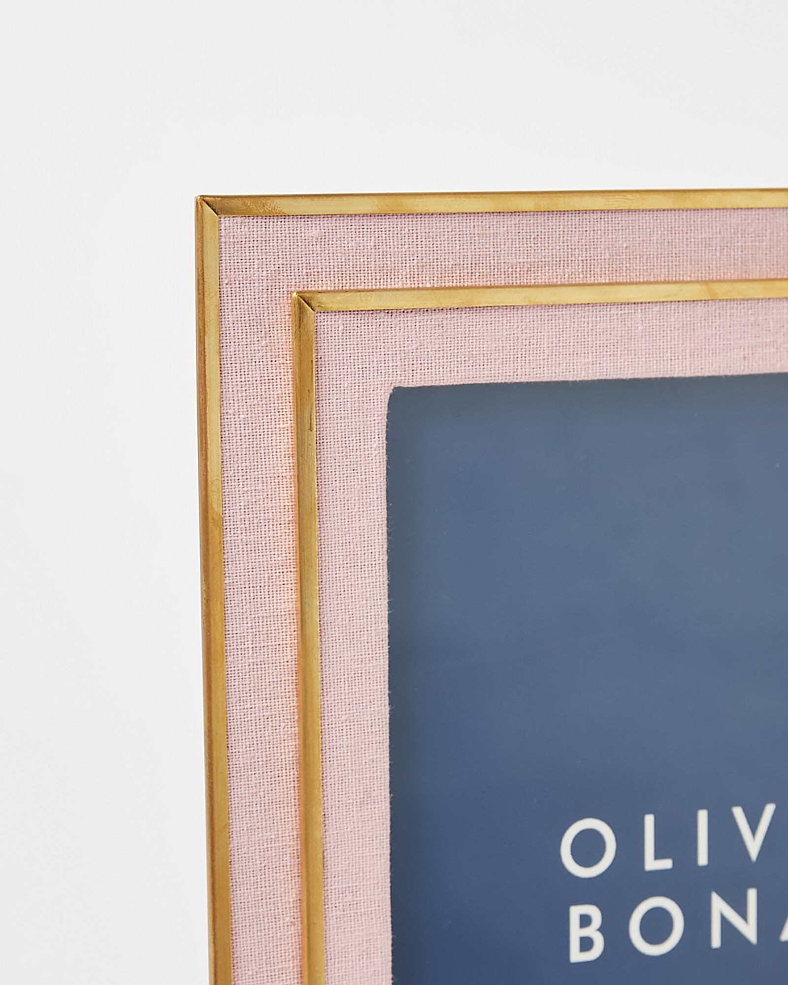 Linen Pink Standing Photo Frame 5x7" | Oliver Bonas
