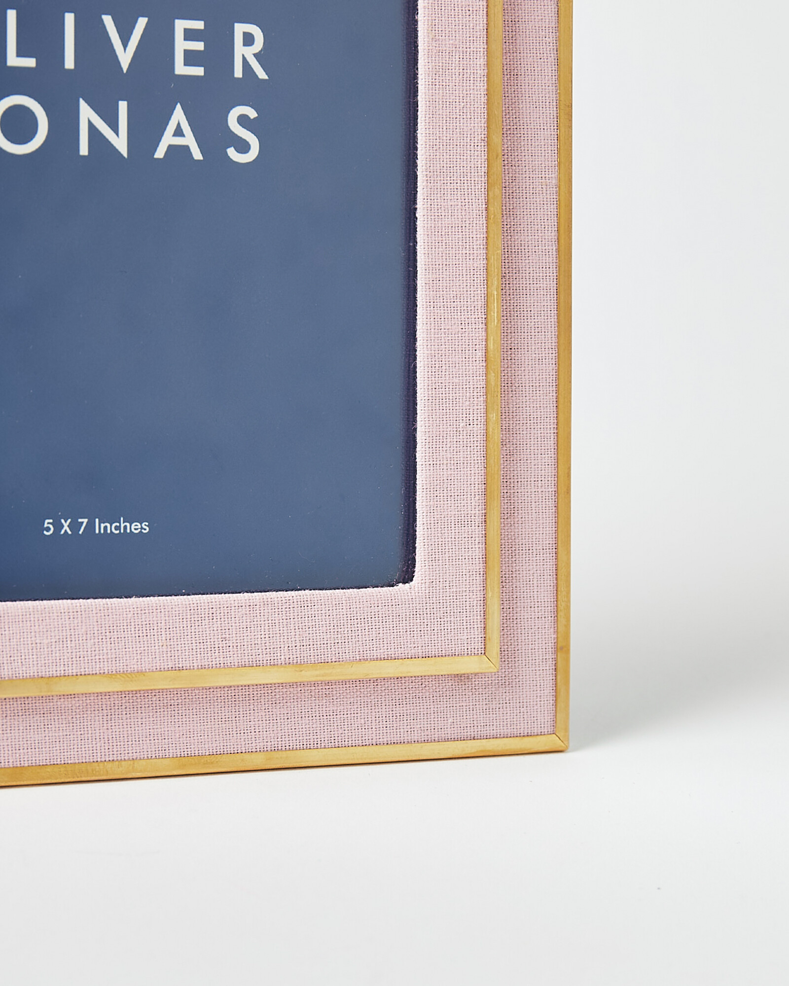 Linen Pink Standing Photo Frame 5x7" | Oliver Bonas