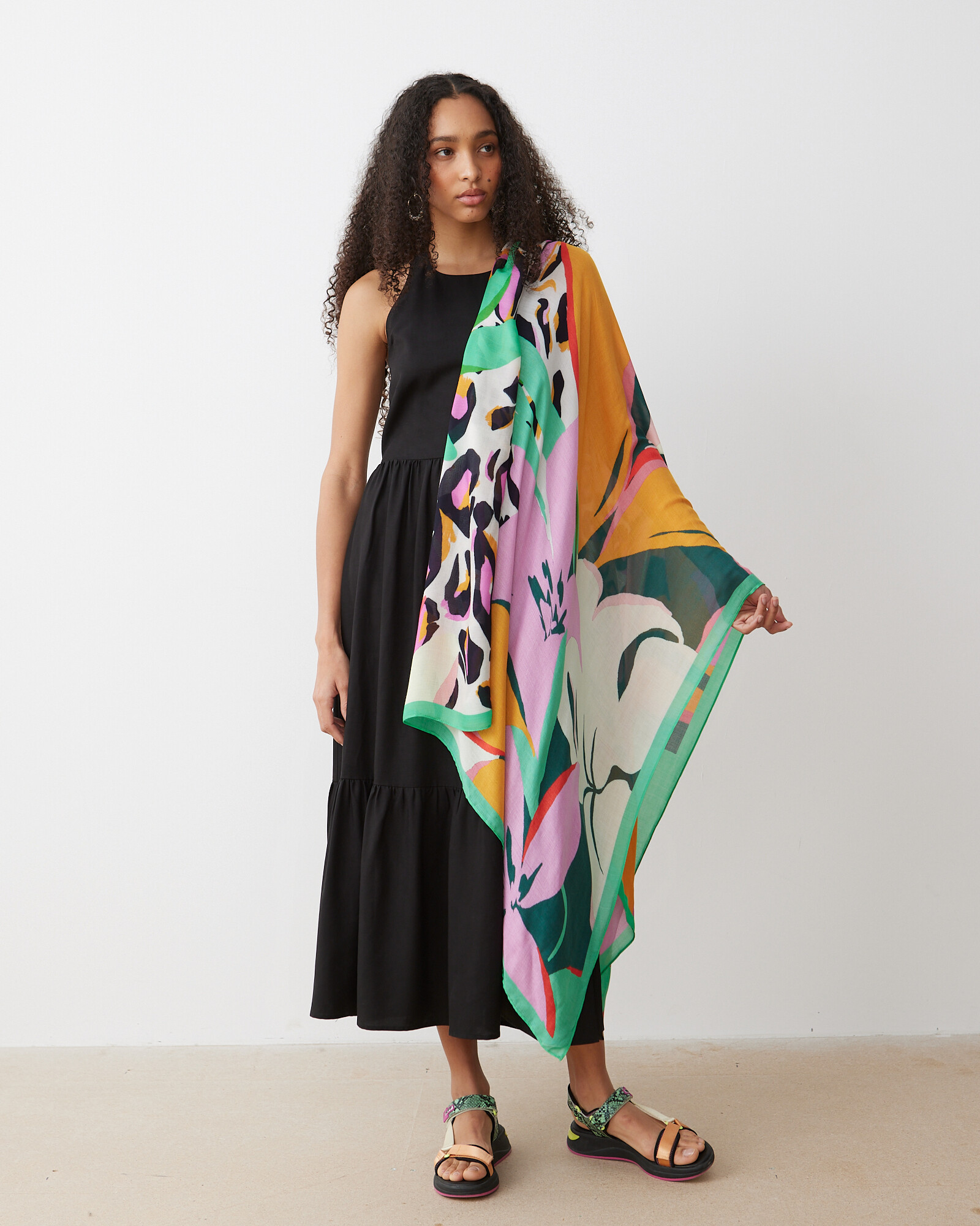Jungle Joy Animal Print Lightweight Scarf | Oliver Bonas