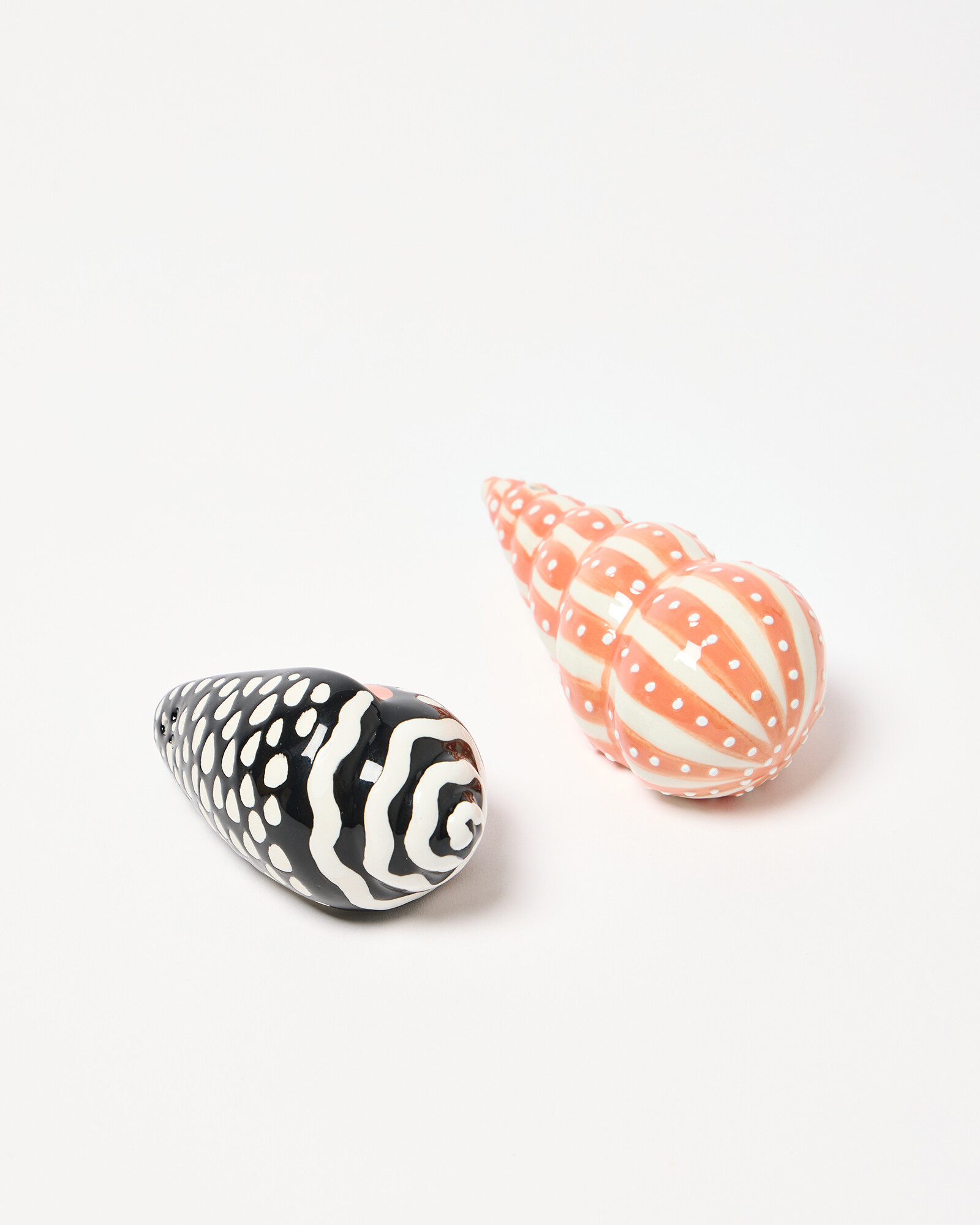 Sea Shells Ceramic Salt & Pepper Shakers Set of Two | Oliver Bonas