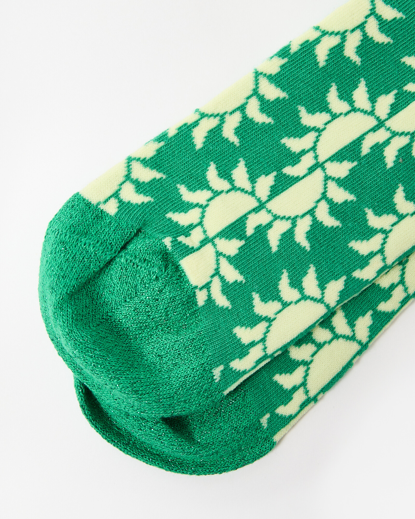 Green & Yellow Geometric Sun Ankle Socks | Oliver Bonas