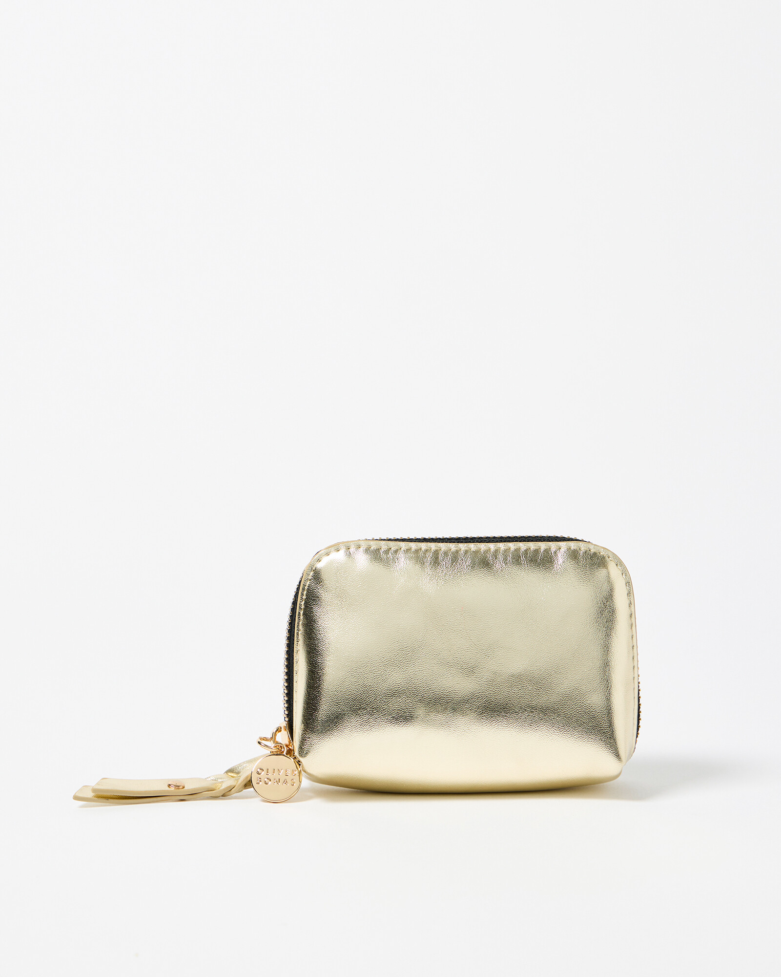 Holly Gold Zip Around Pouch | Oliver Bonas