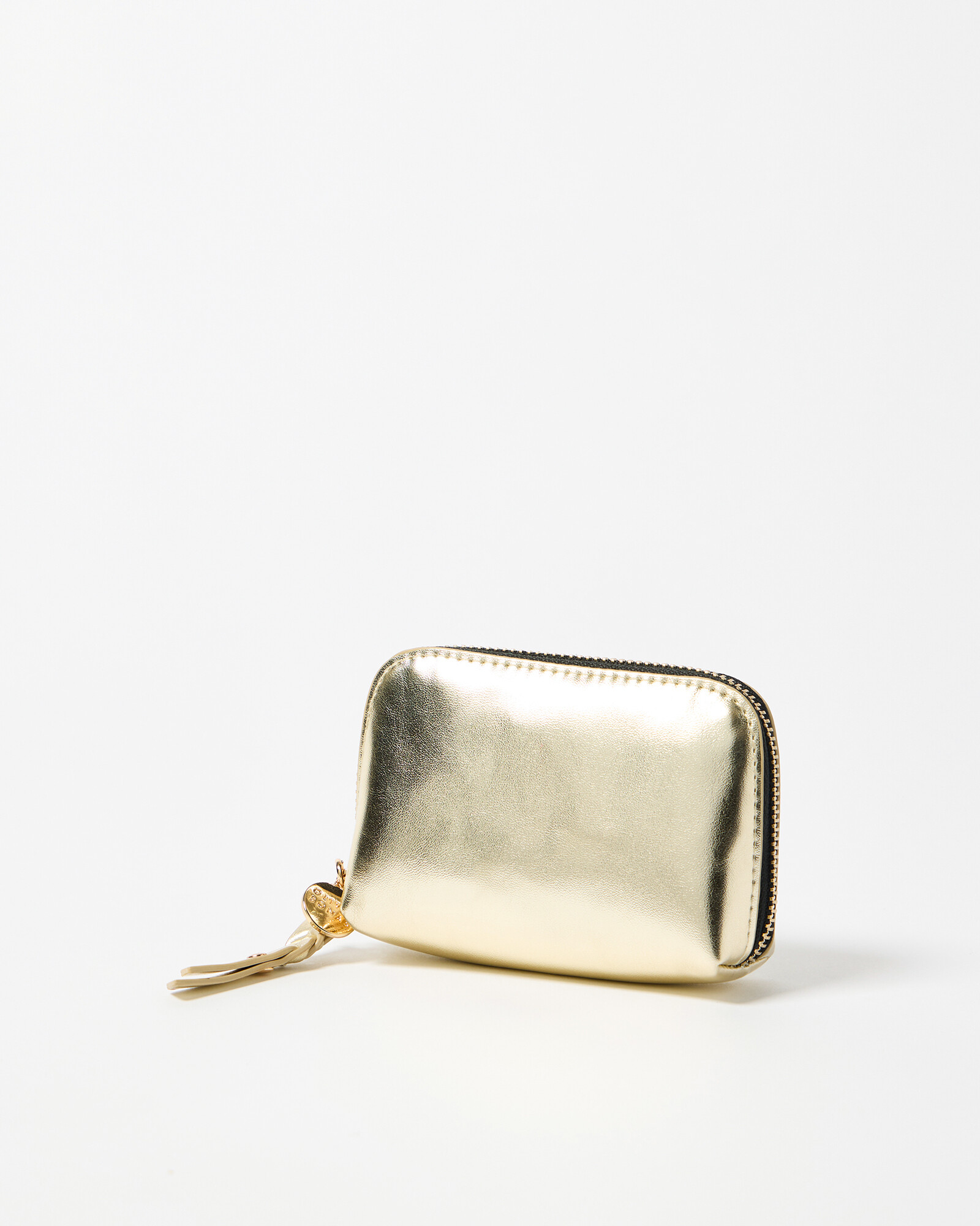 Holly Gold Zip Around Pouch | Oliver Bonas