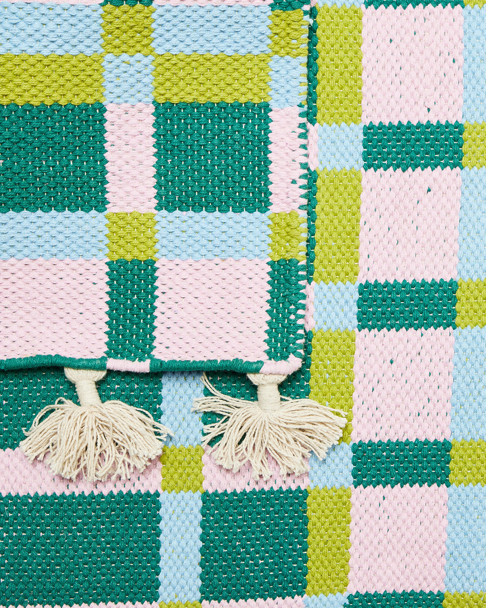 Inez Cotton Woven Runner Rug 200x70cm | Oliver Bonas