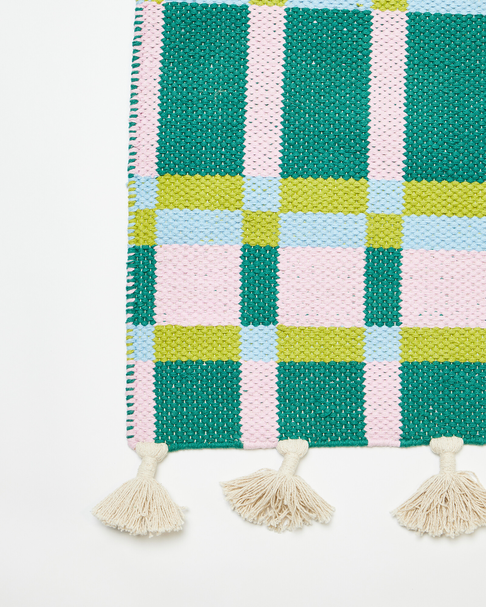 Inez Cotton Woven Runner Rug 200x70cm | Oliver Bonas