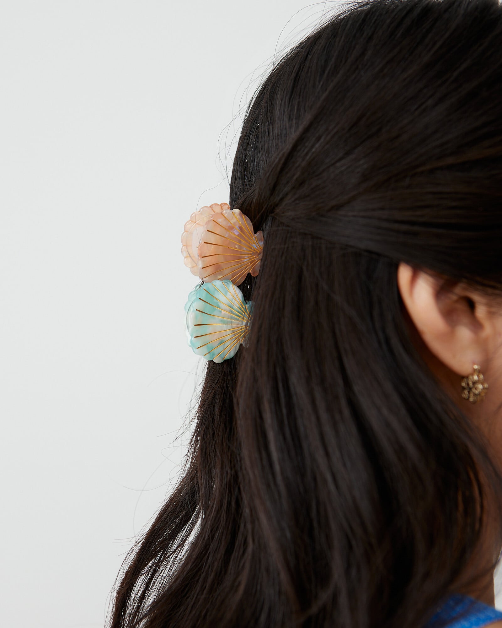 Bronte Shell Hair Claw Clips Set of Two | Oliver Bonas