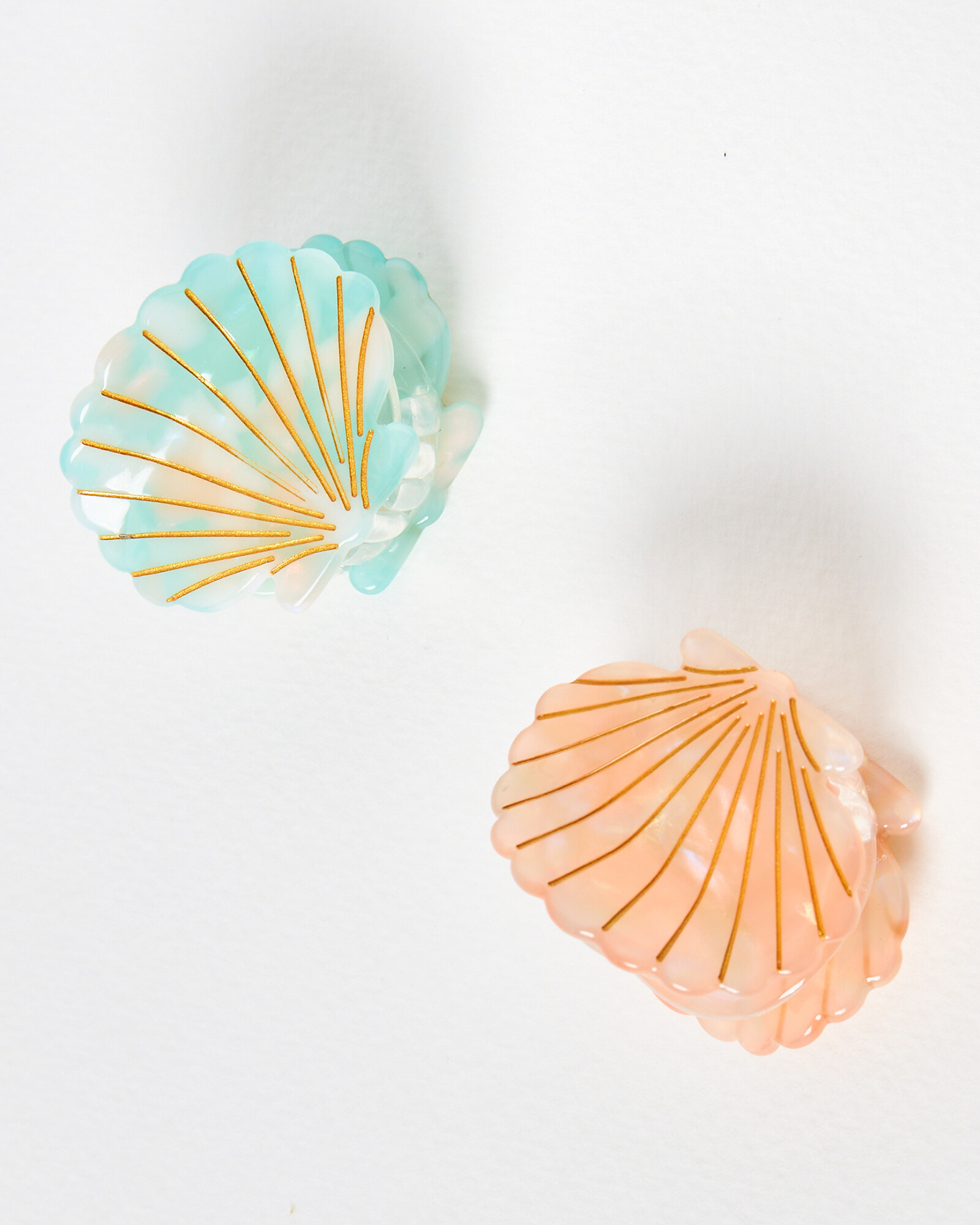 Bronte Shell Hair Claw Clips Set of Two | Oliver Bonas