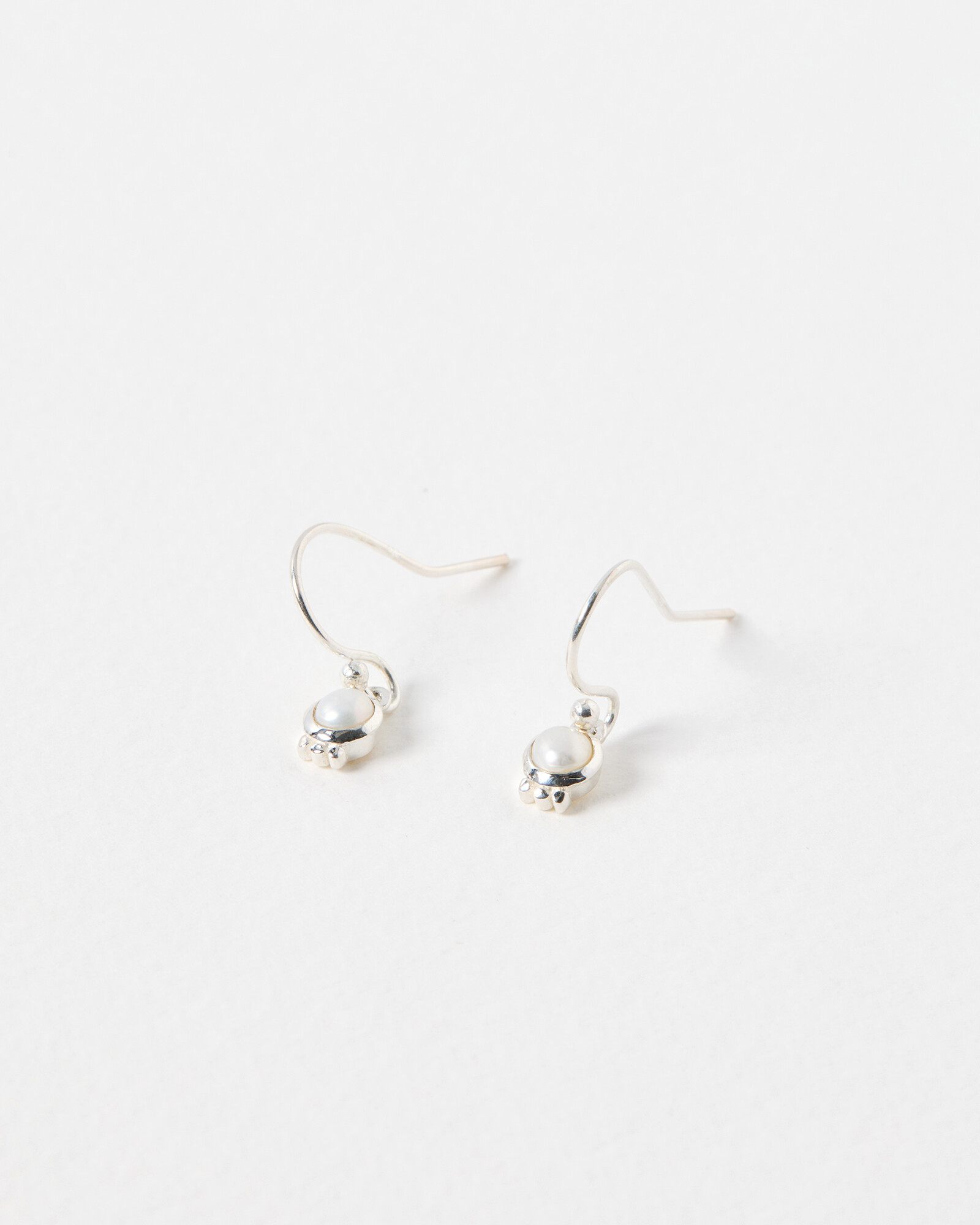 Dorothy Silver Pearl Drop Earrings | Oliver Bonas