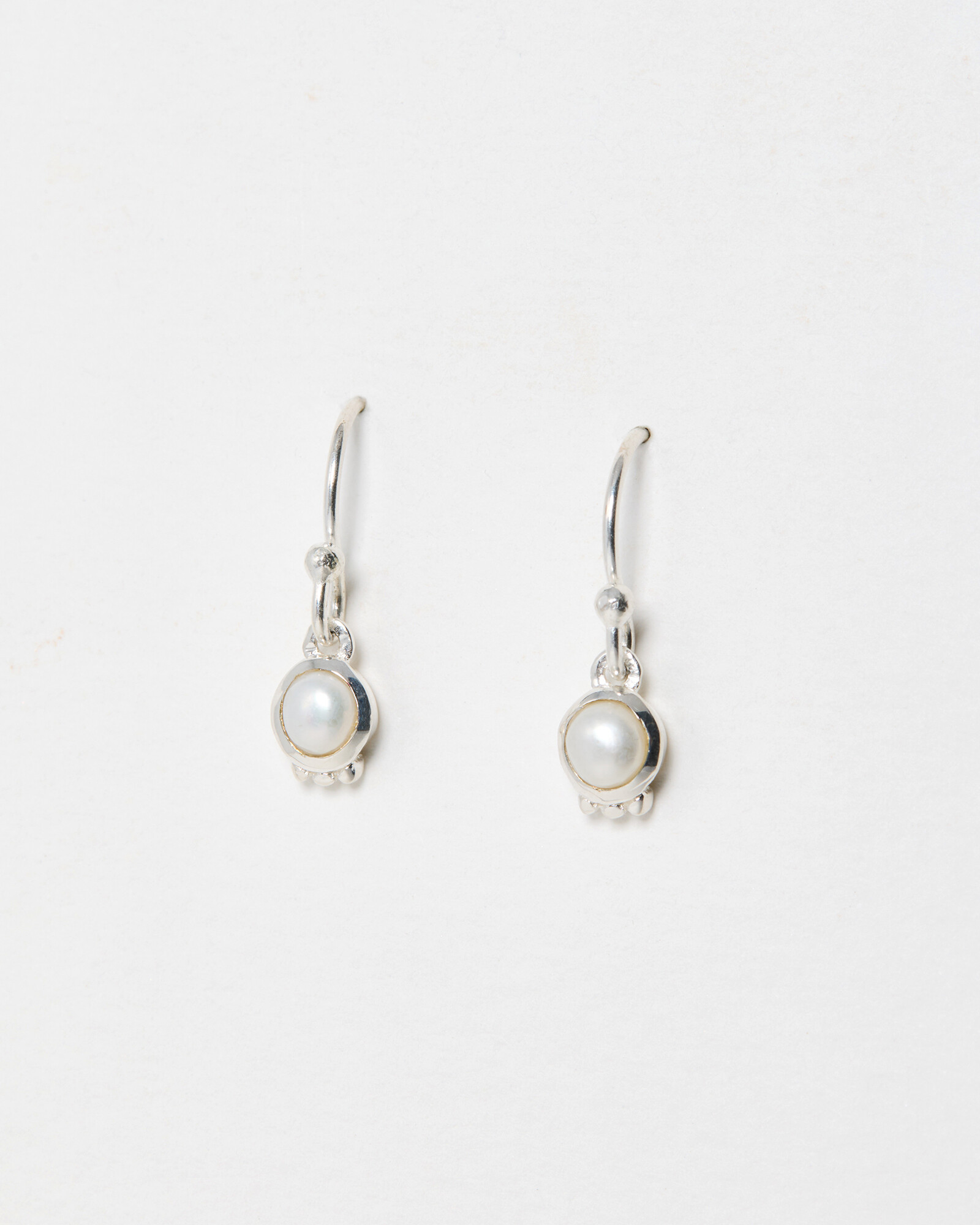 Dorothy Silver Pearl Drop Earrings | Oliver Bonas