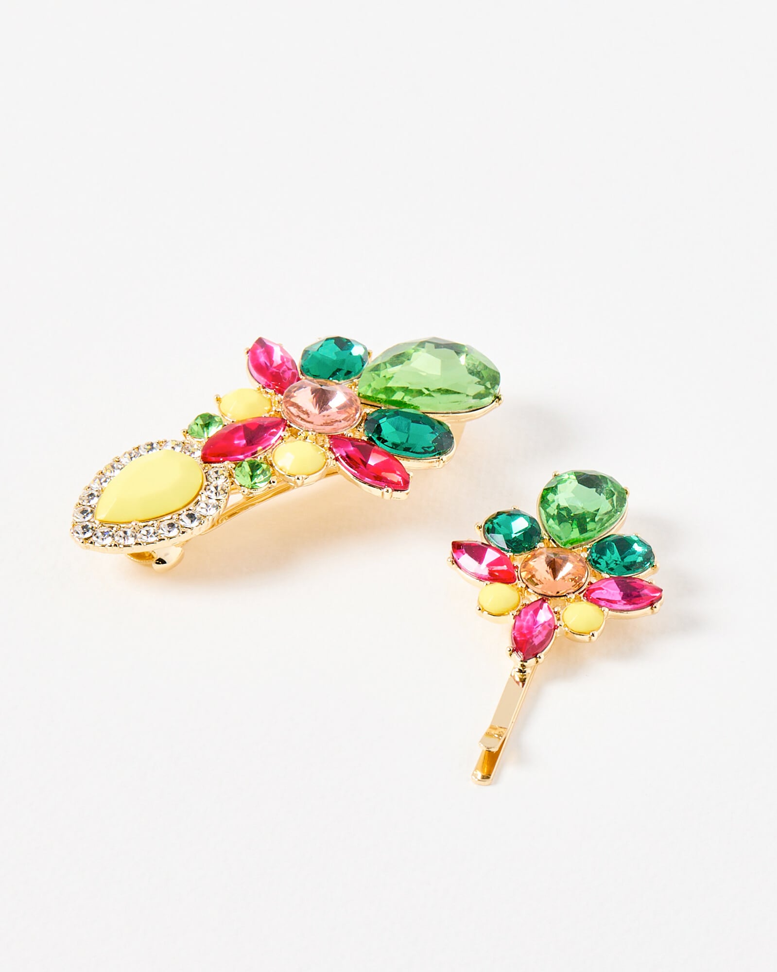 Luella Statement Jewel Hair Clips Set of Two | Oliver Bonas