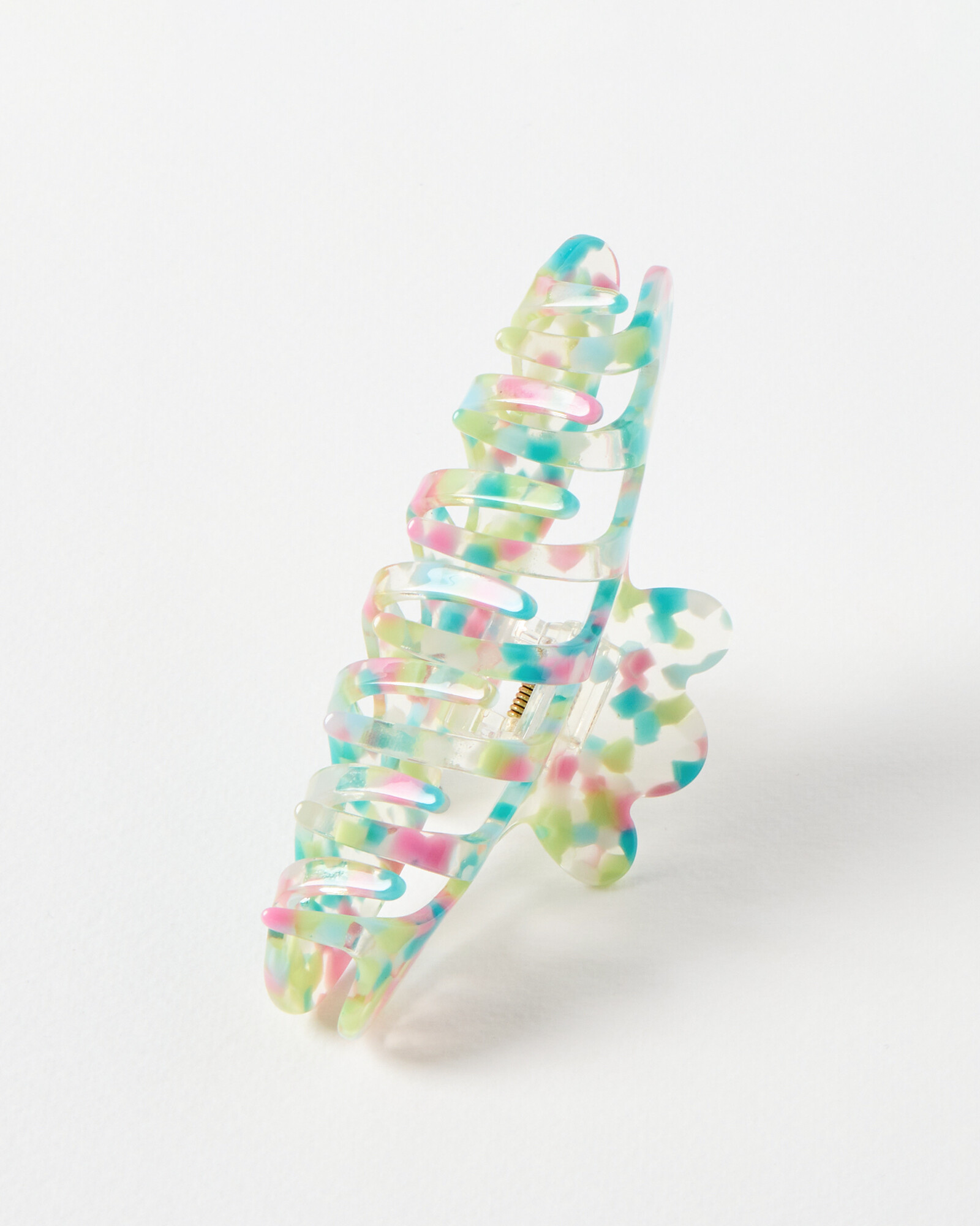 Alexa Clear Confetti Hair Claw Clip | Oliver Bonas