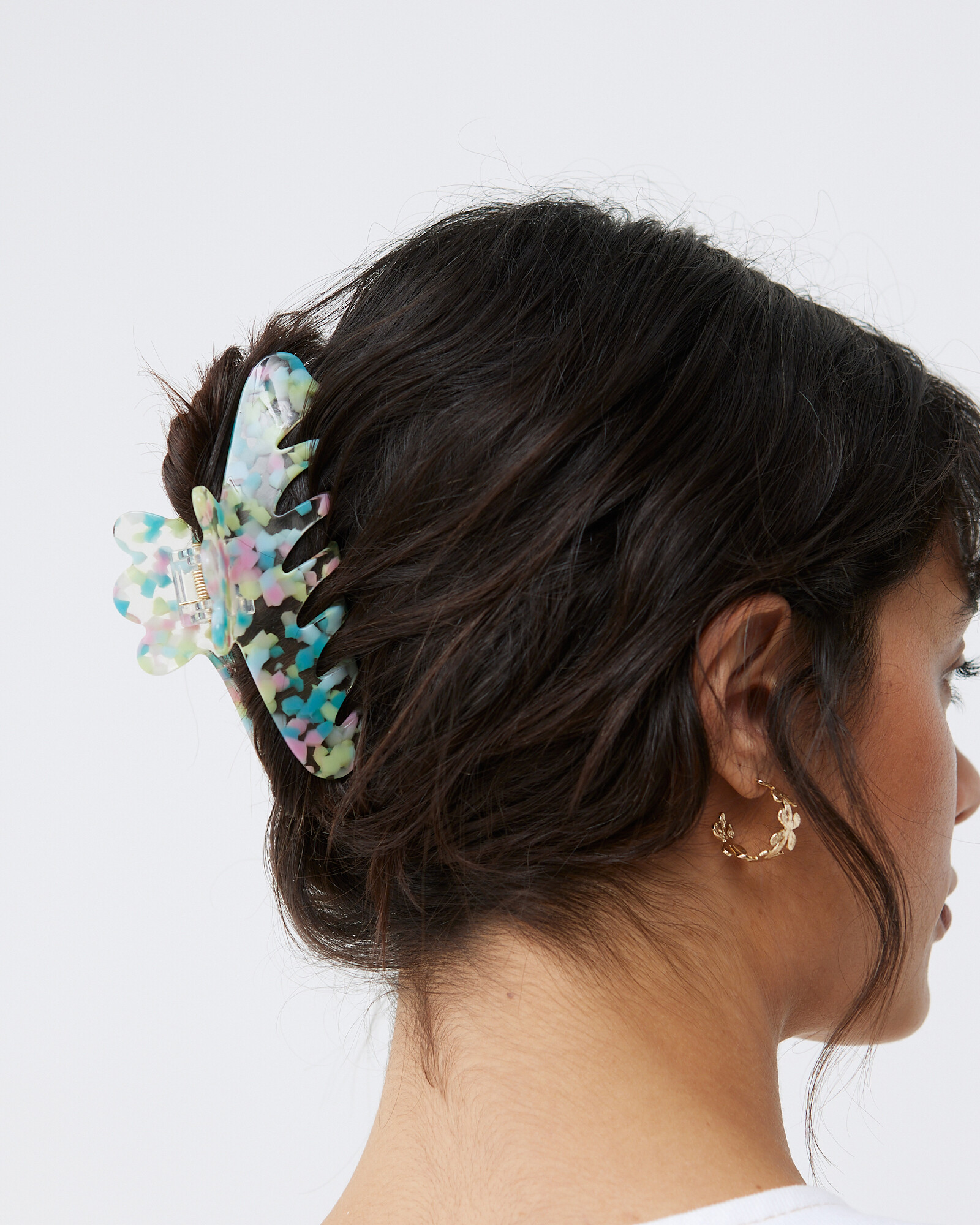 Alexa Clear Confetti Hair Claw Clip | Oliver Bonas