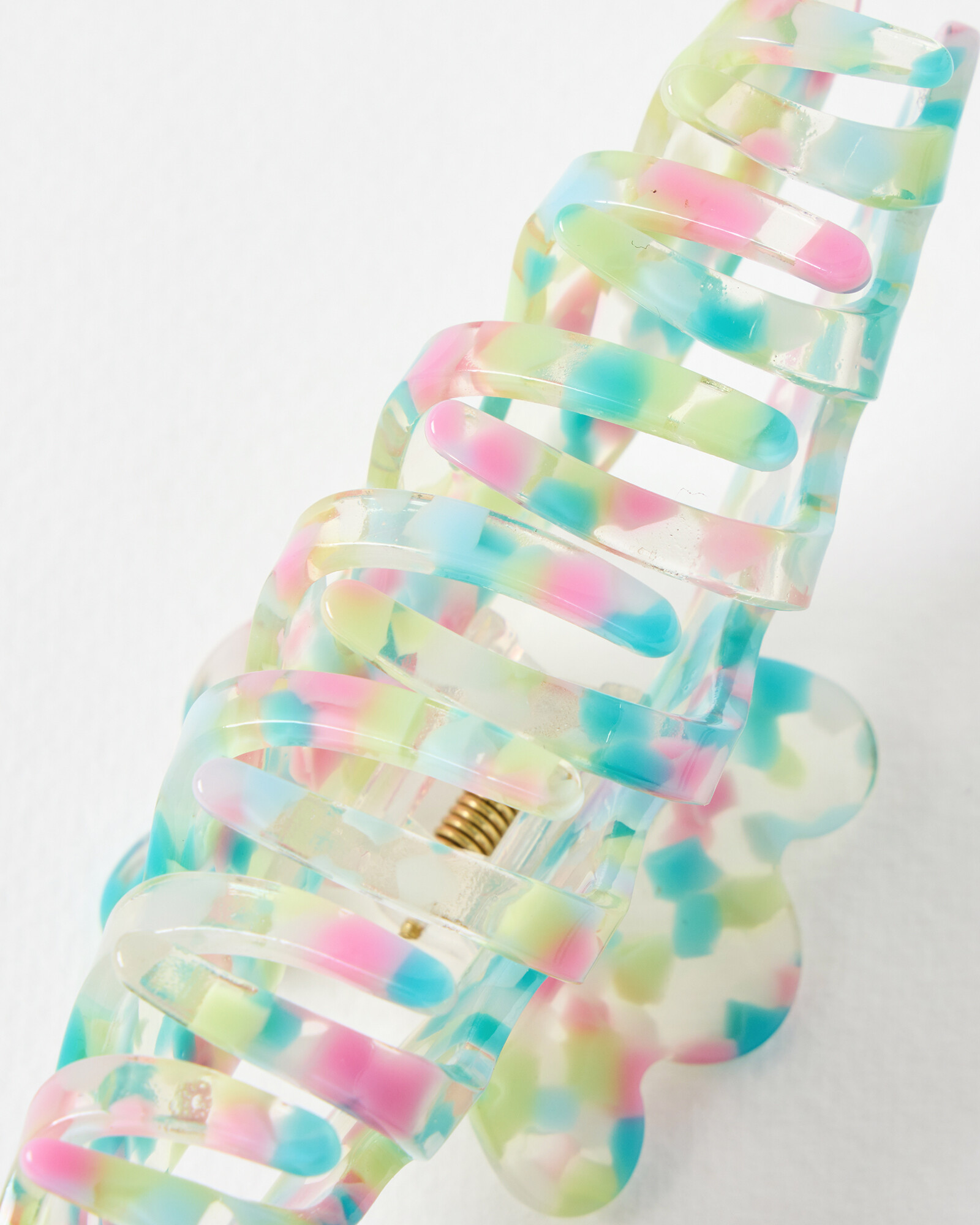 Alexa Clear Confetti Hair Claw Clip | Oliver Bonas