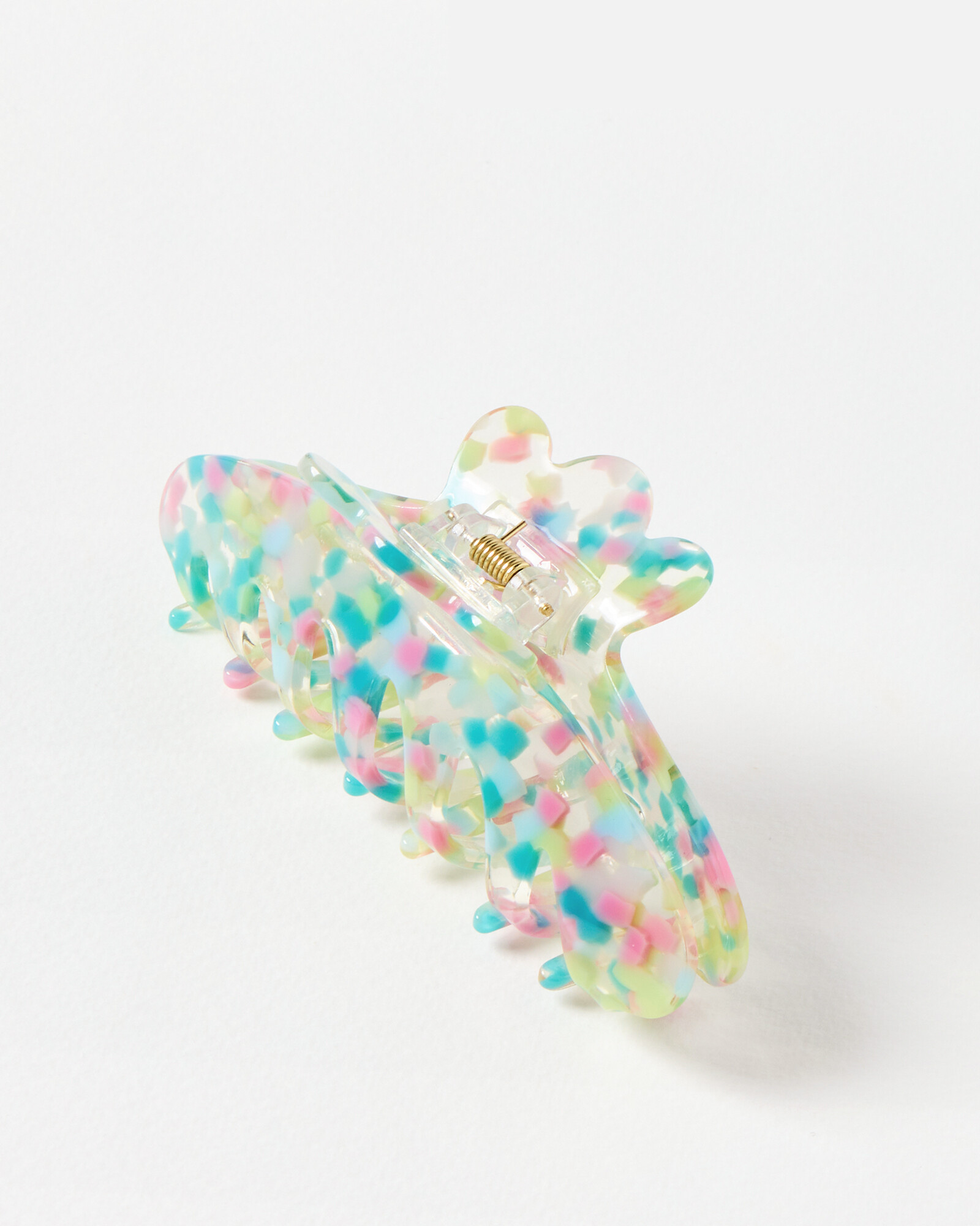 Alexa Clear Confetti Hair Claw Clip | Oliver Bonas
