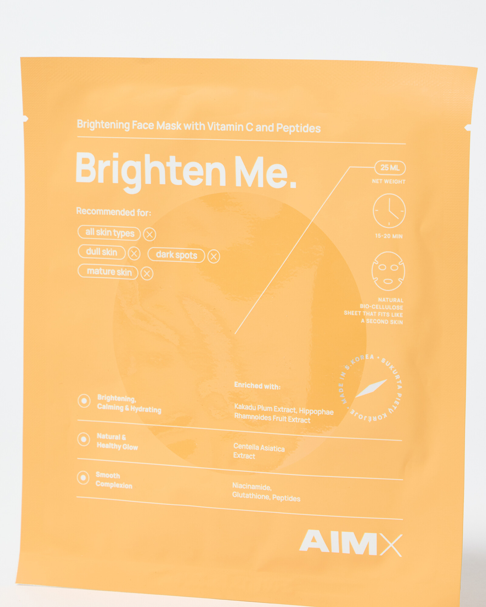 AimX Brighten Me Vitamin C Face Sheet Mask | Oliver Bonas
