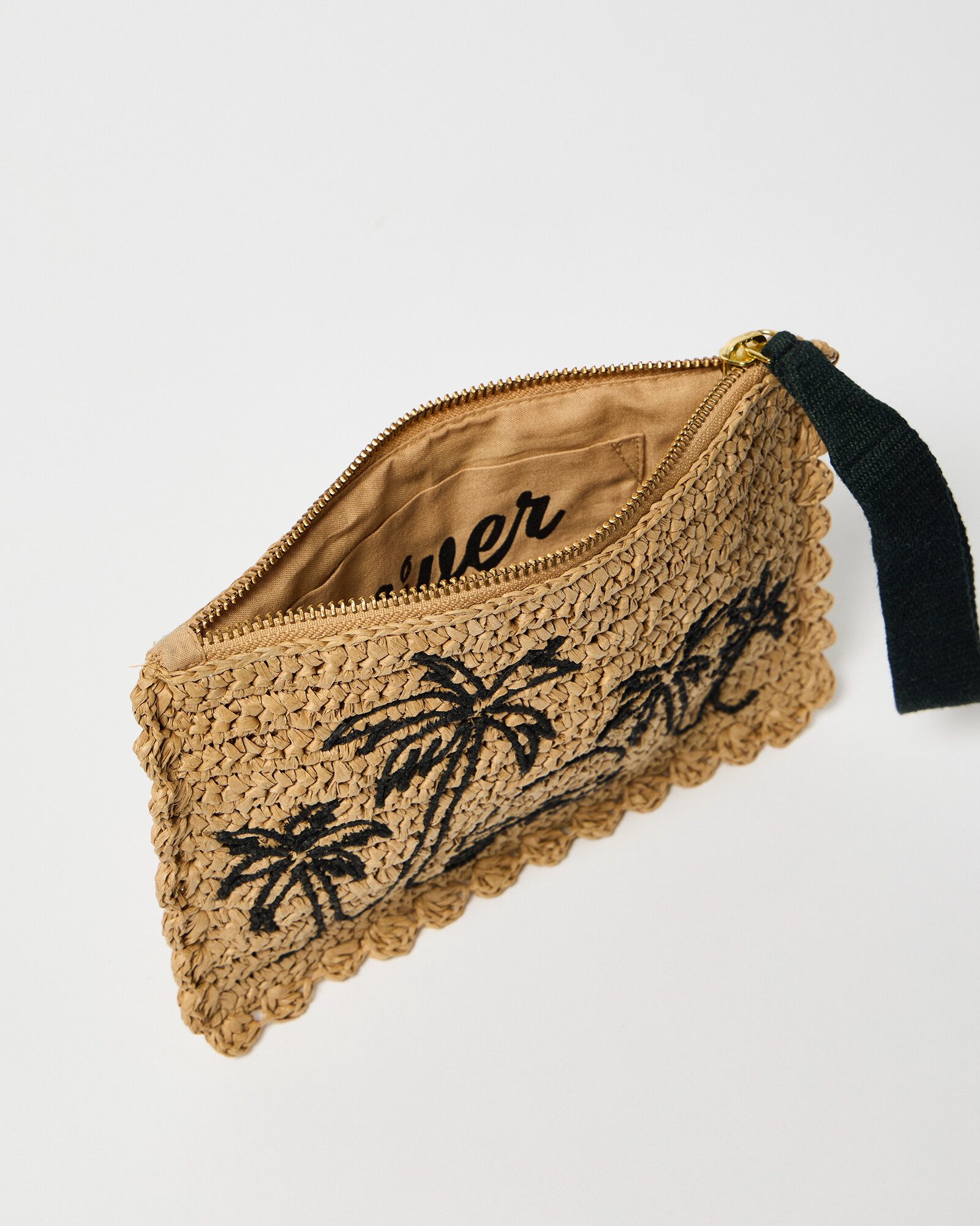 Postcard Crochet Raffia Clutch Bag | Oliver Bonas
