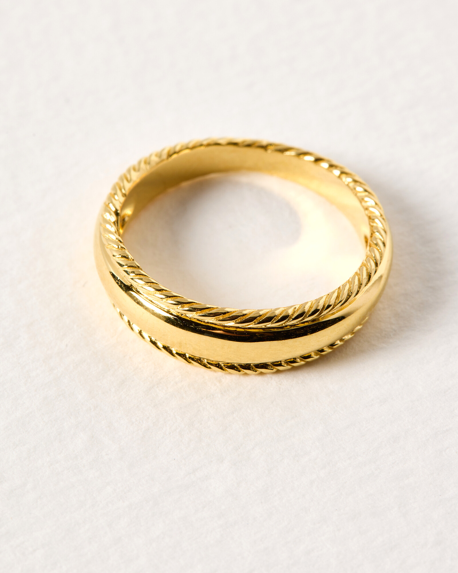 Matilda Twist Gold Plated Statement Ring | Oliver Bonas