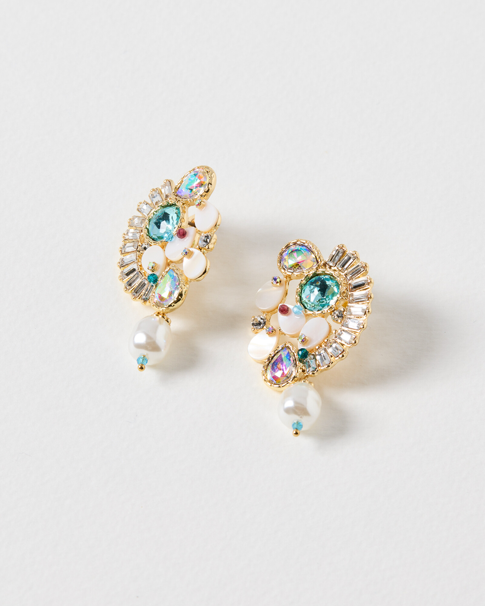 Libby Shell & Freshwater Pearl Statement Earrings | Oliver Bonas