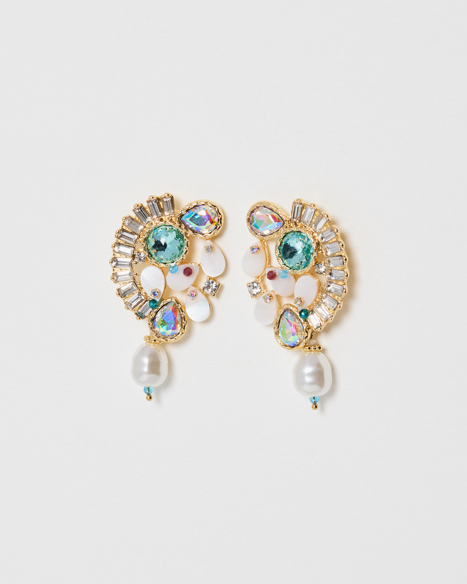 Libby Shell & Freshwater Pearl Statement Earrings | Oliver Bonas