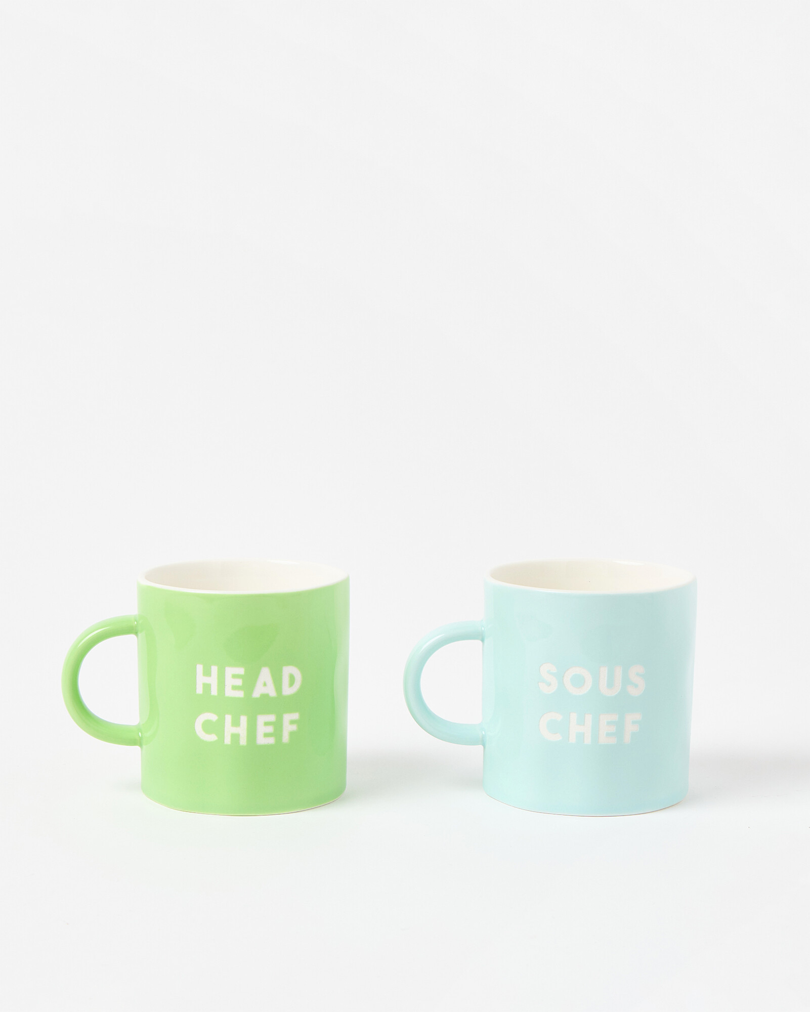 Head Chef & Sous Chef Mugs Set of Two | Oliver Bonas