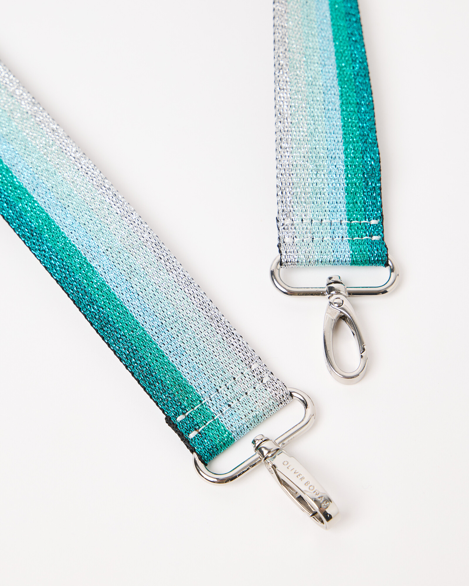 Metallic Blue Ombre Striped Crossbody Bag Strap | Oliver Bonas