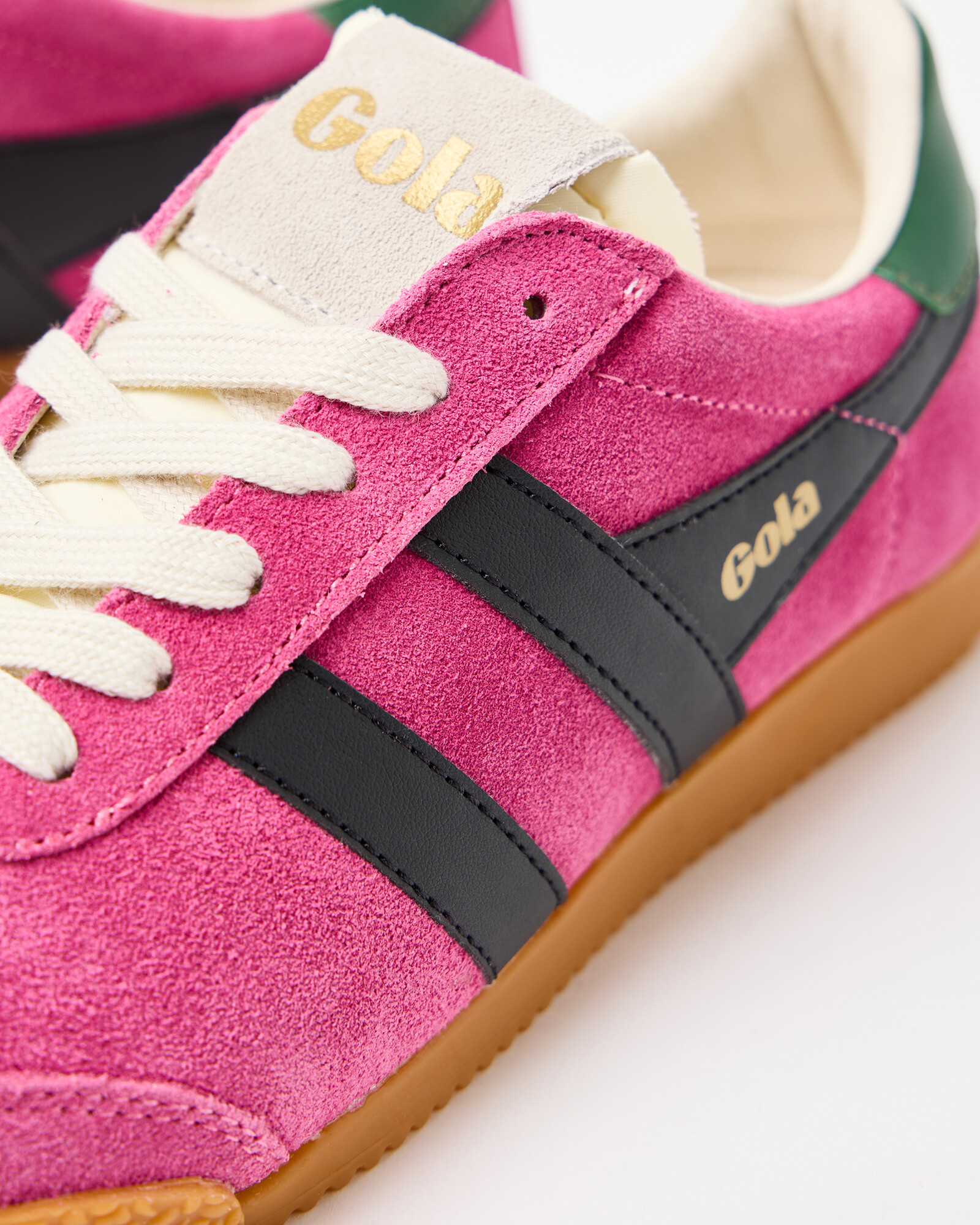 Gola Elan Fuchsia Pink Suede Trainers | Oliver Bonas