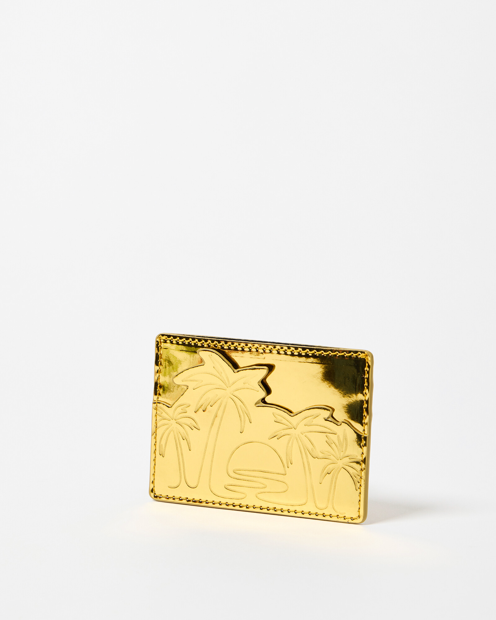 Wish You Were Here Gold Card Holder | Oliver Bonas