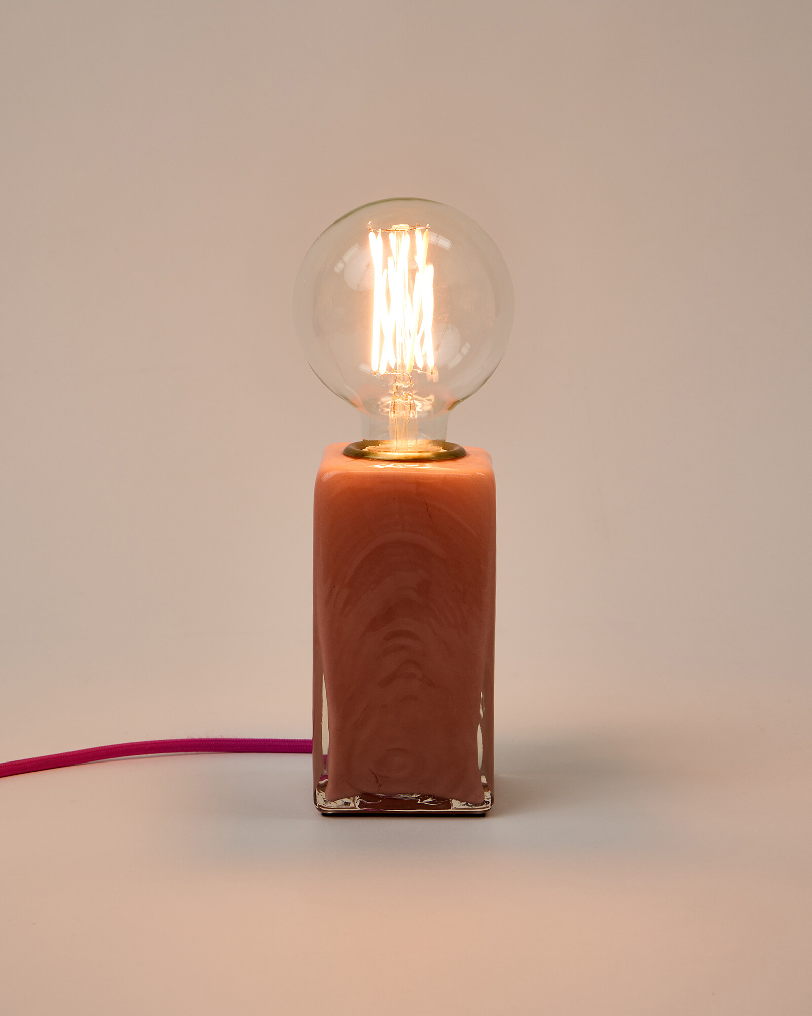 Alina Pink Glass Desk & Table Lamp Base | Oliver Bonas