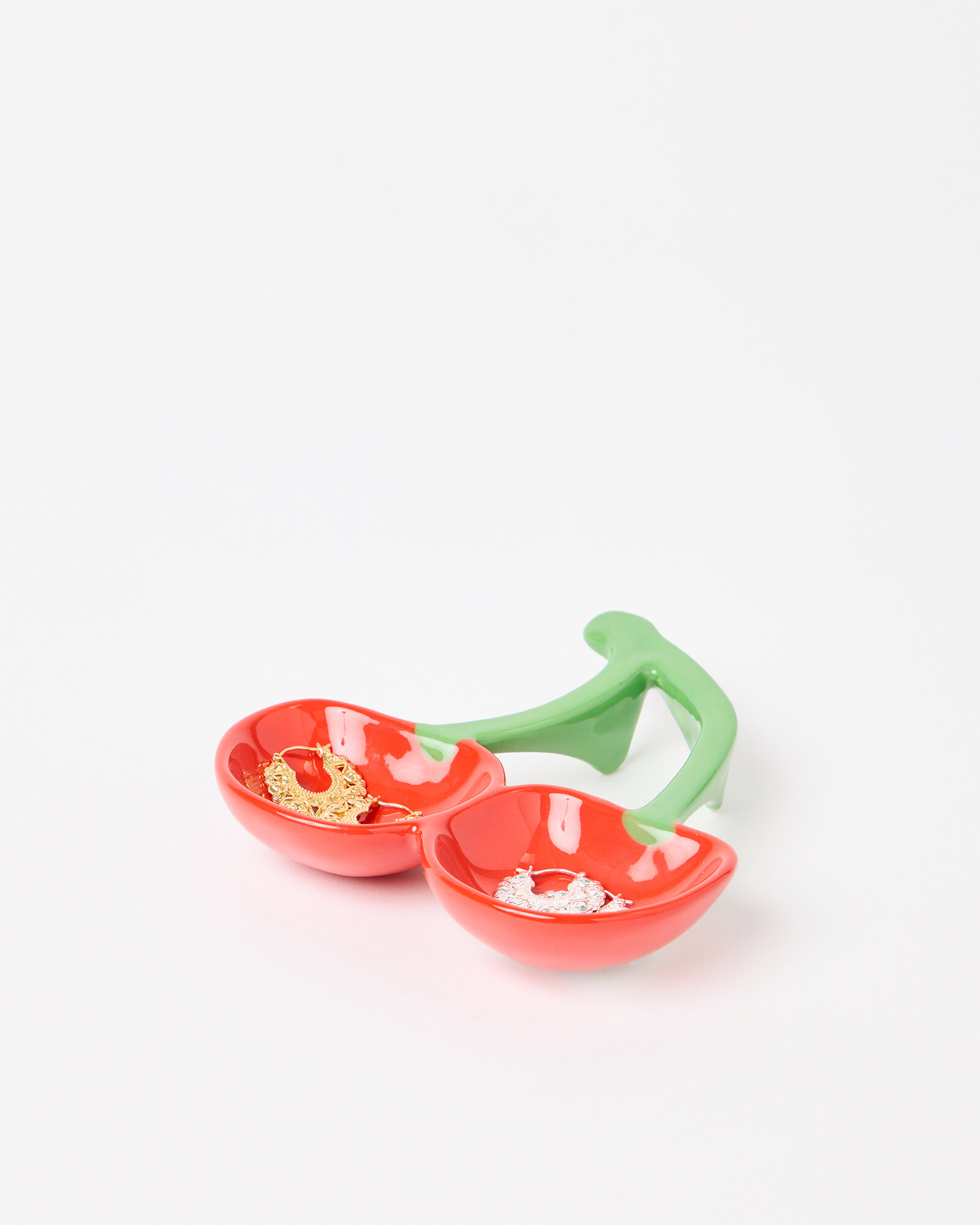 Cherry Red Ceramic Trinket Dish | Oliver Bonas