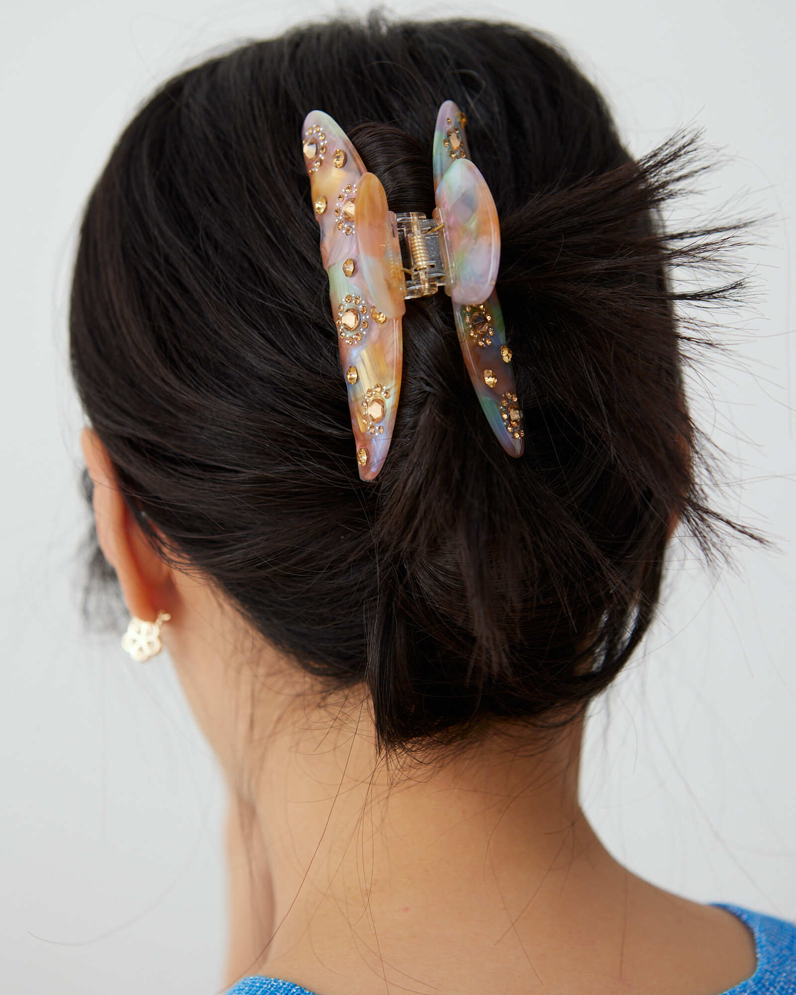 Brittany Embellished Pink Hair Claw Clip | Oliver Bonas
