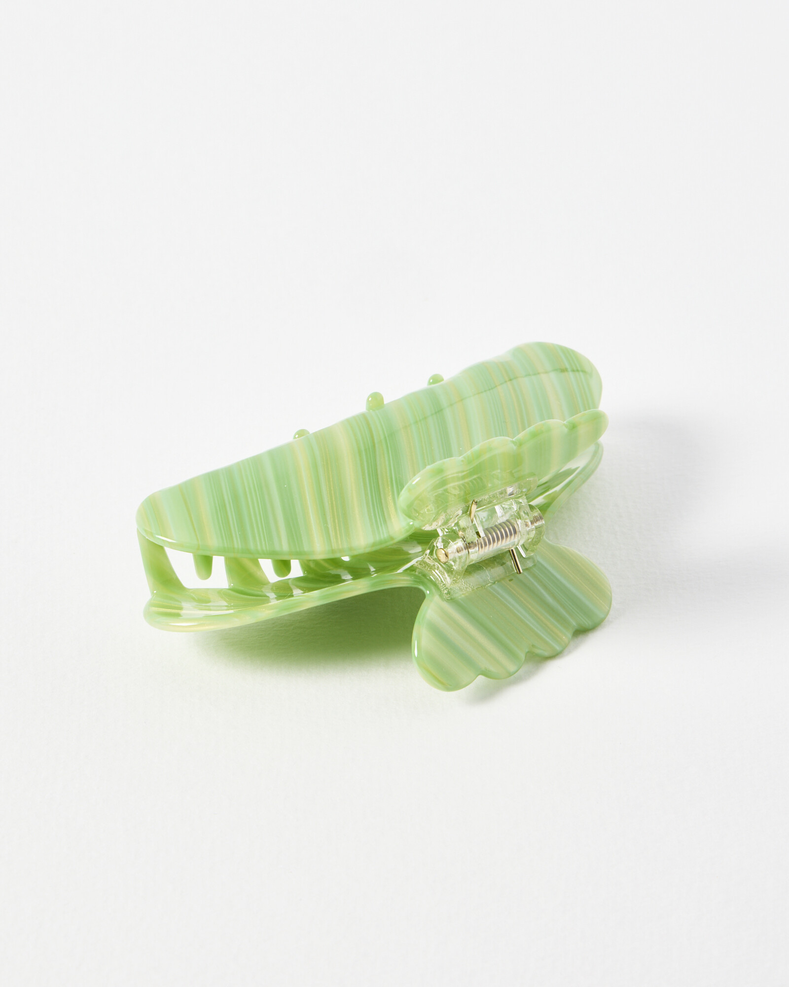 India Green Stripe Hair Claw Clip | Oliver Bonas