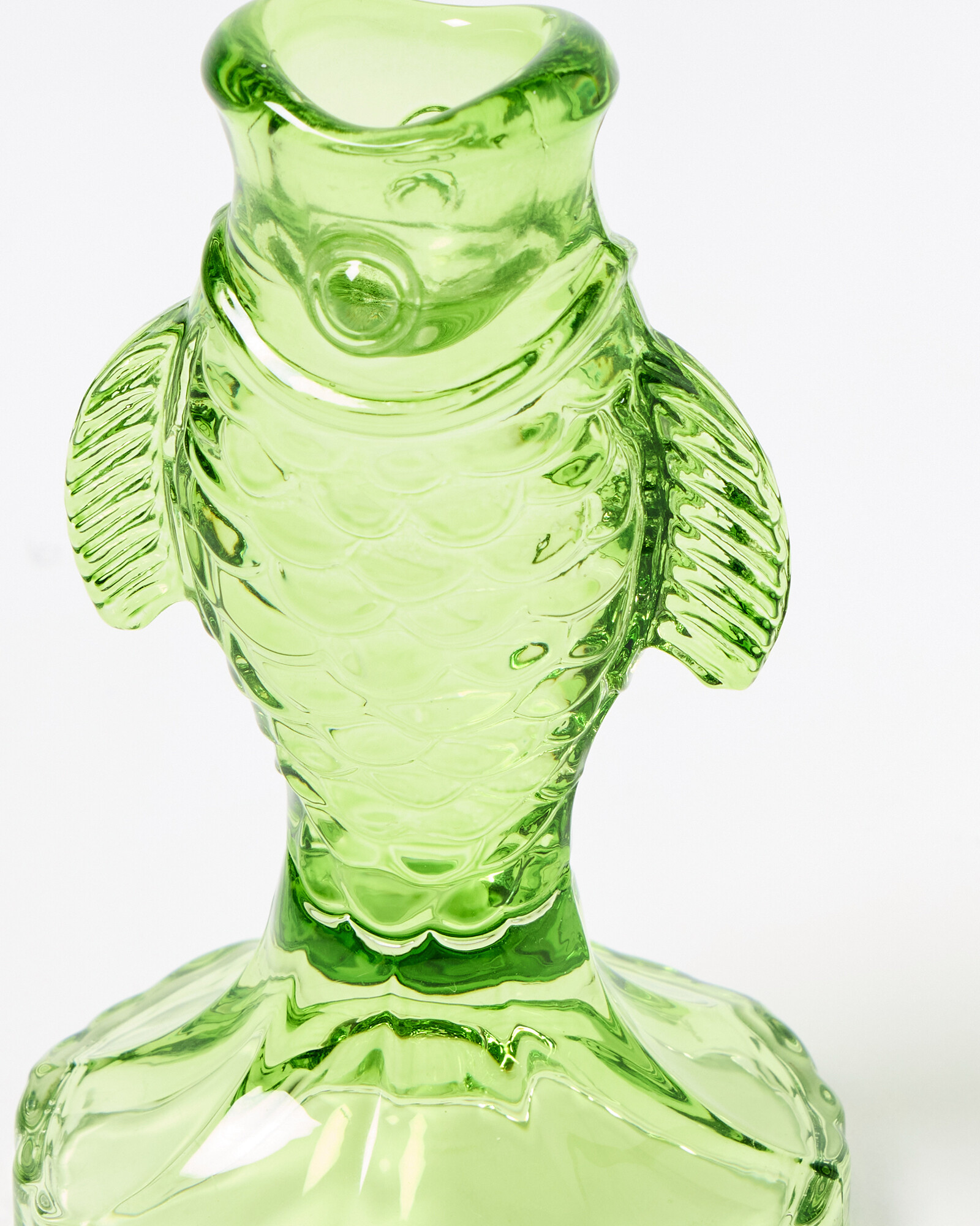 Fish Green Glass Candlestick Holder | Oliver Bonas