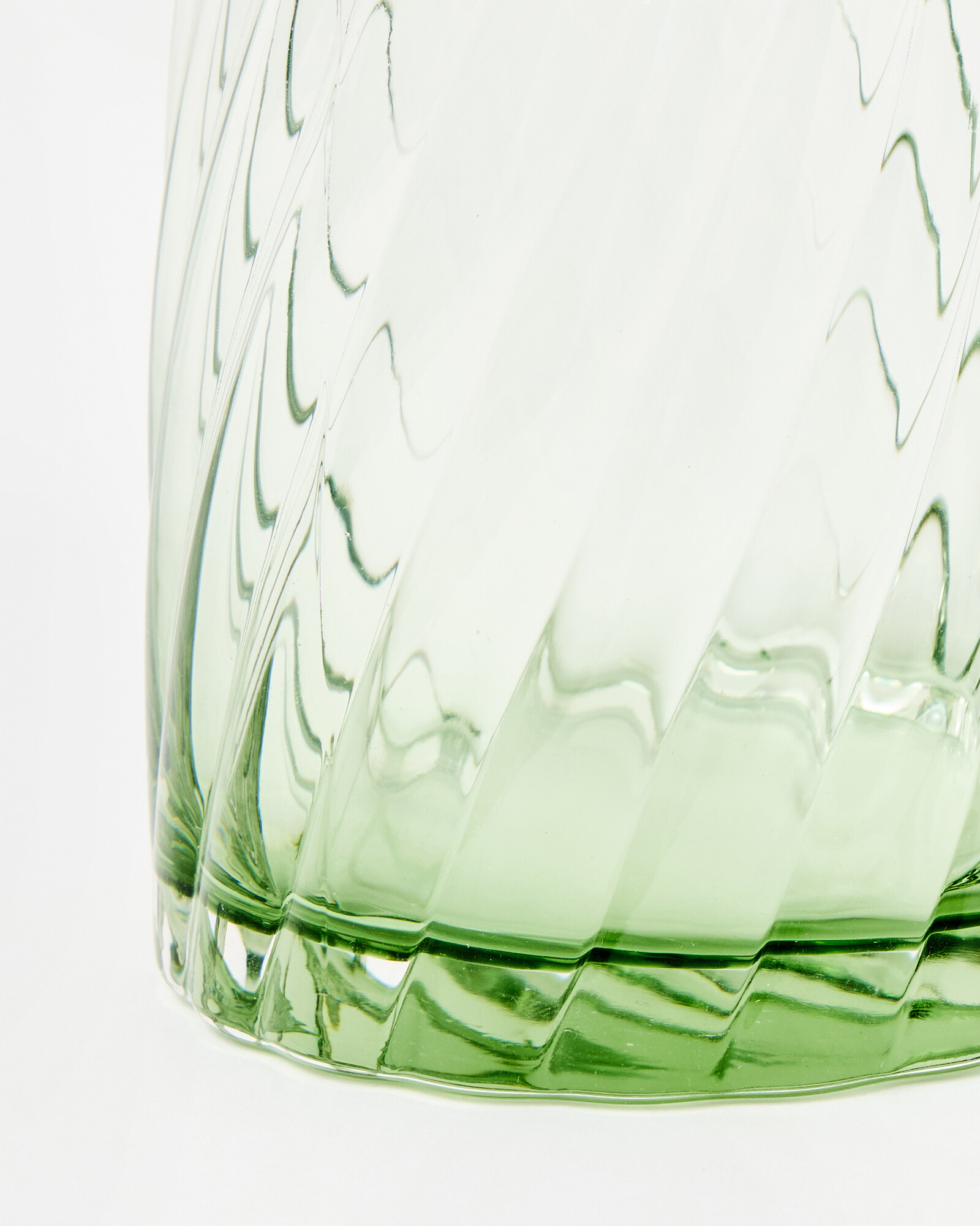 Elena Swirl Green Glass Carafe | Oliver Bonas