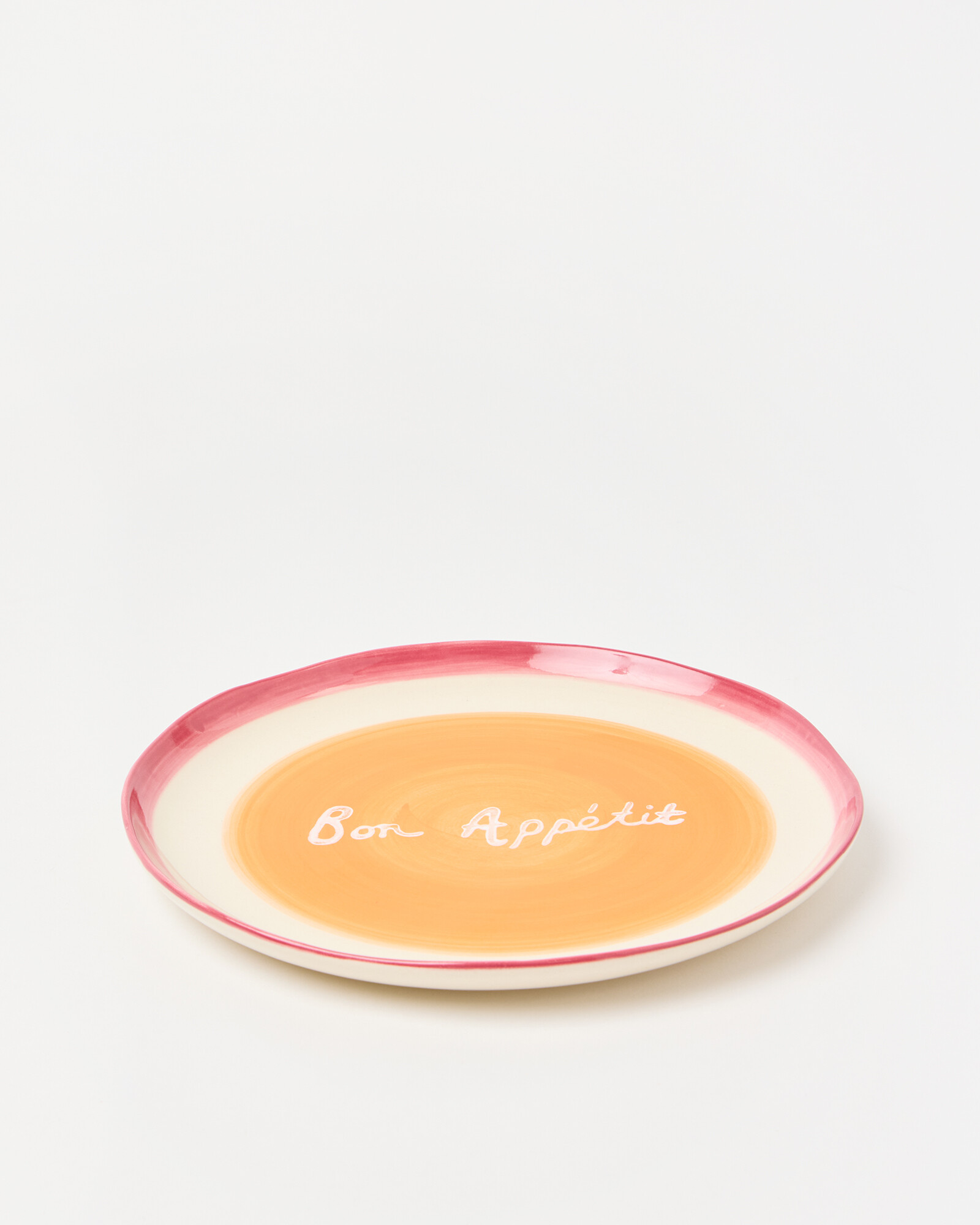 Bon Appetit Yellow Ceramic Side Plate | Oliver Bonas