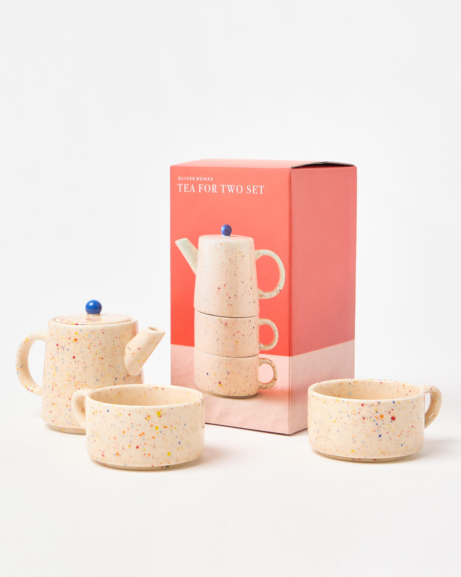 Speckle Ceramic Stacking Mug Tea Set | Oliver Bonas