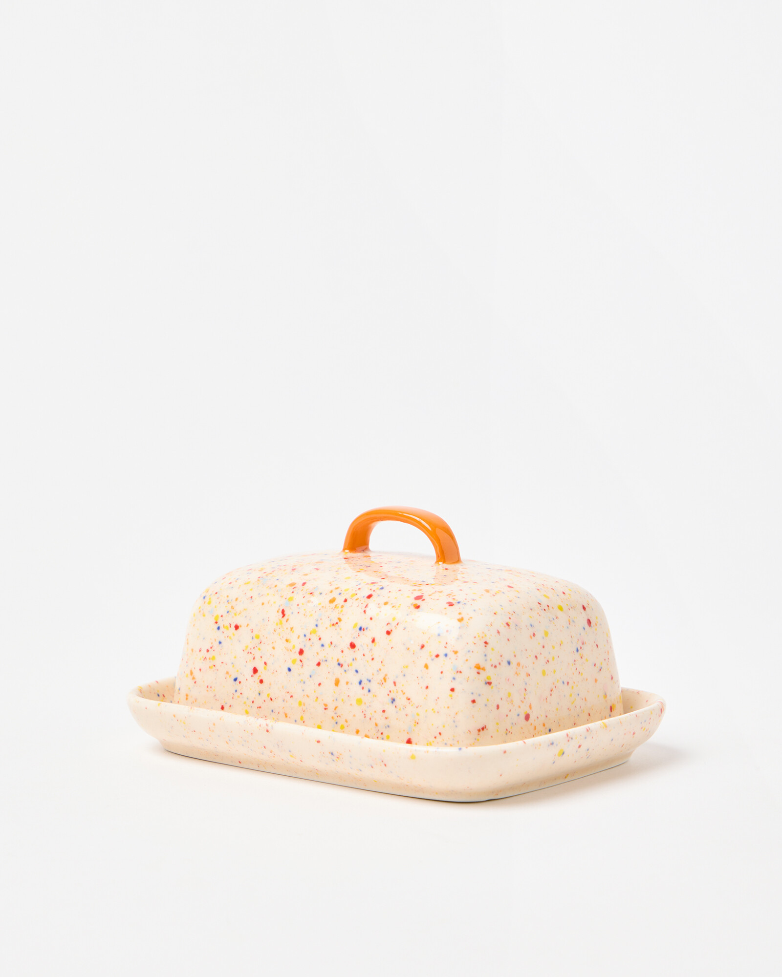 Speckle Ceramic Butter Dish | Oliver Bonas