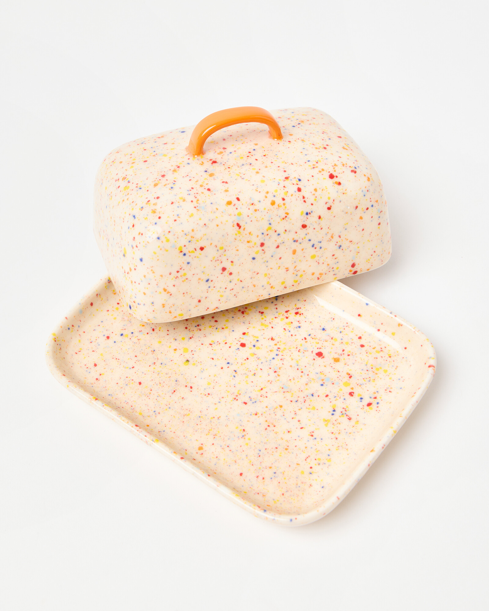 Speckle Ceramic Butter Dish | Oliver Bonas