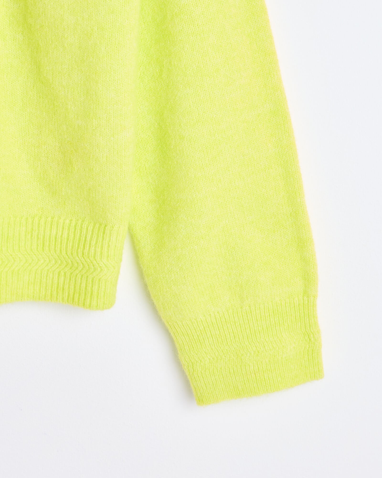 Neon Yellow Pointelle Knitted Jumper | Oliver Bonas
