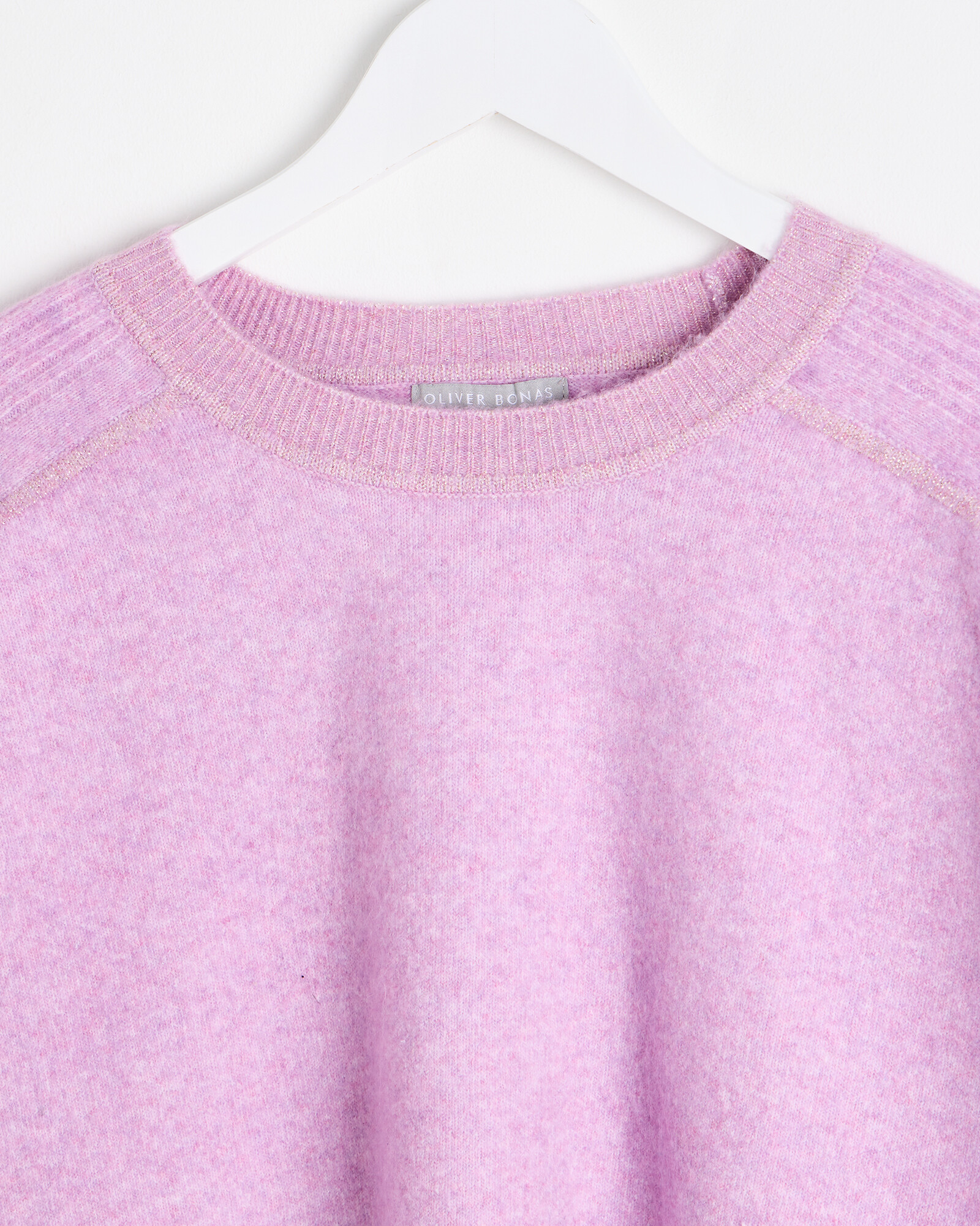 Lilac Purple Sparkle Knitted Jumper | Oliver Bonas