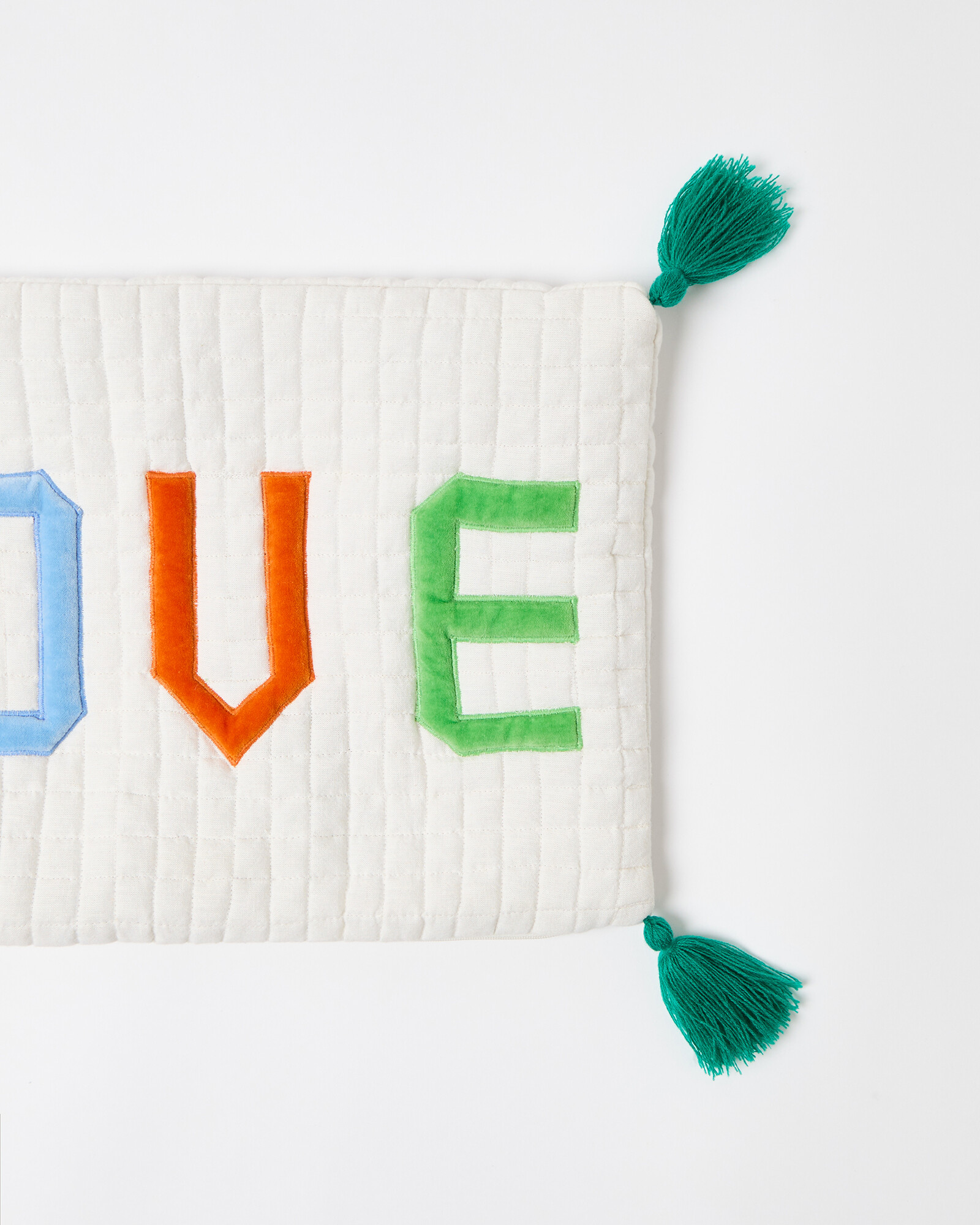 Love Quilted Patchwork Rectangular Cushion Cover 30x50cm | Oliver Bonas