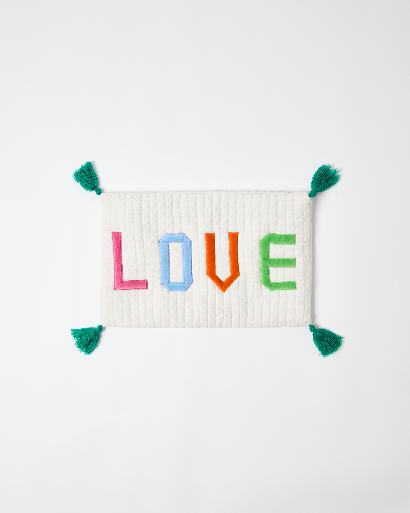 Love Quilted Patchwork Rectangular Cushion Cover 30x50cm | Oliver Bonas