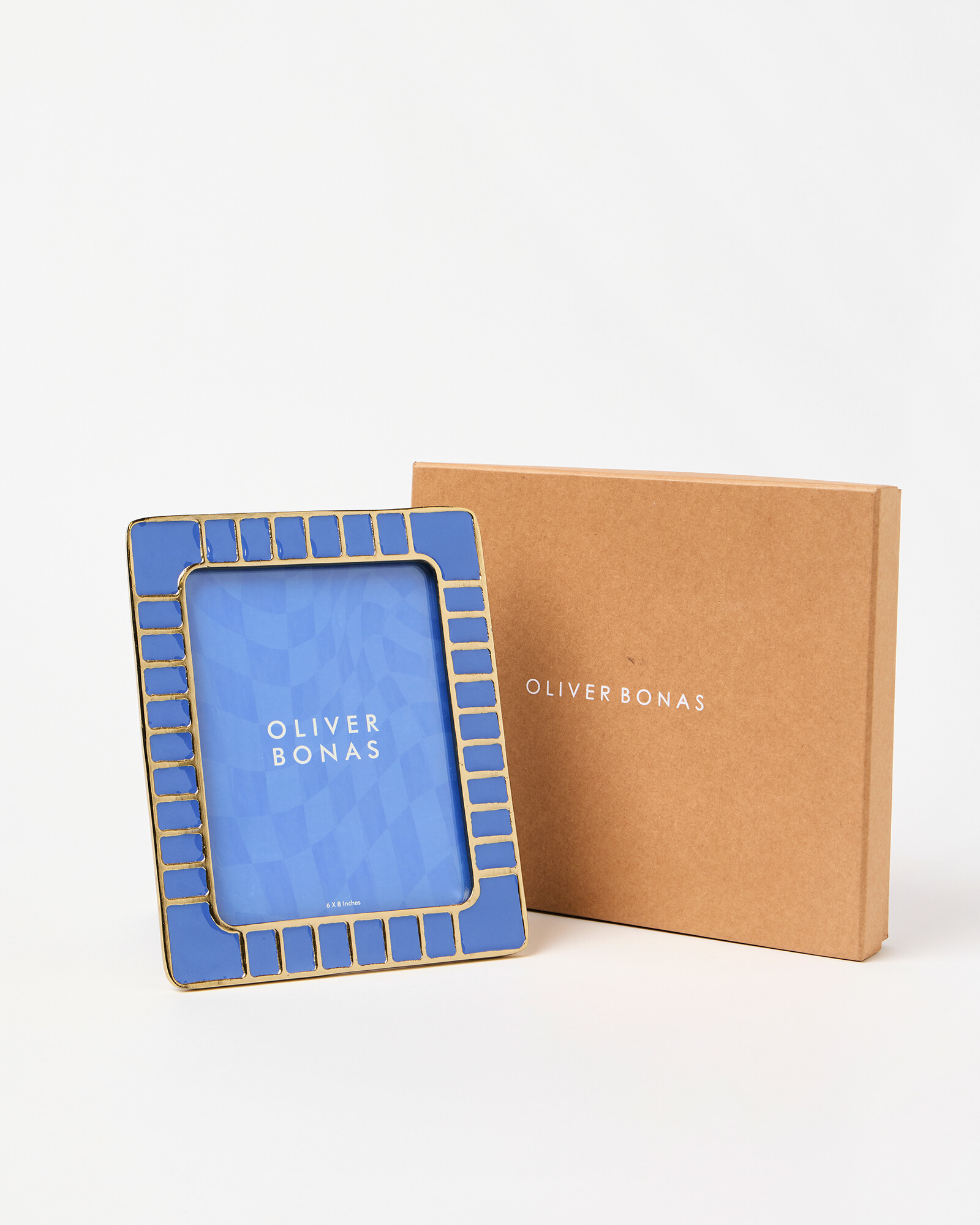 Cilo Blue Enamel Photo Frame 6x8" | Oliver Bonas