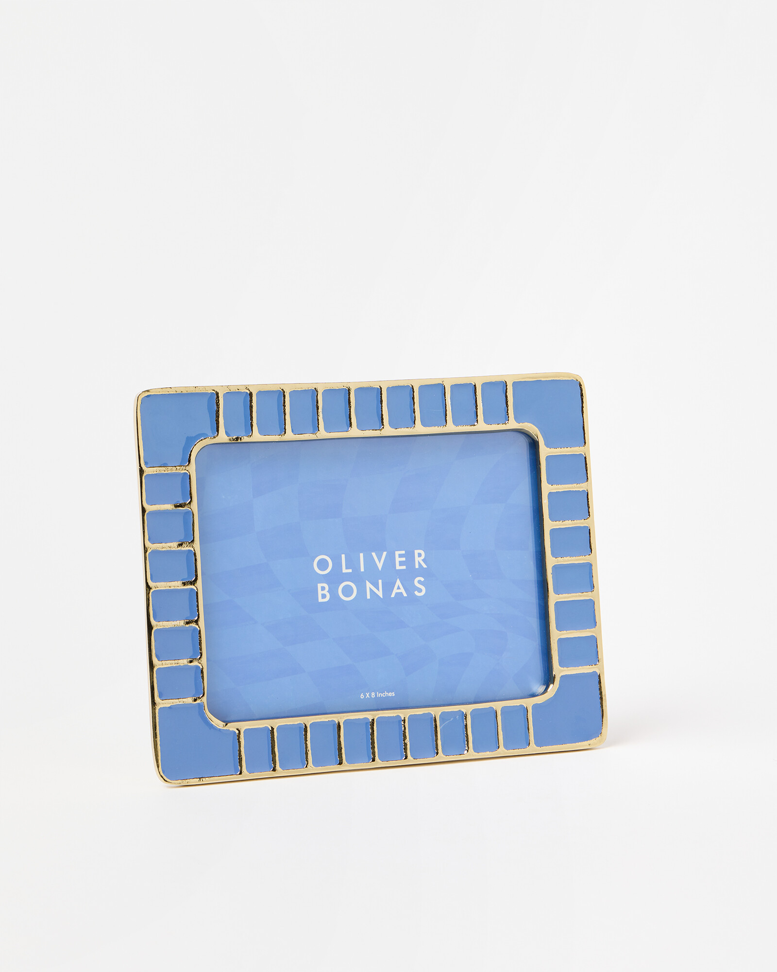 Cilo Blue Enamel Photo Frame 6x8" | Oliver Bonas