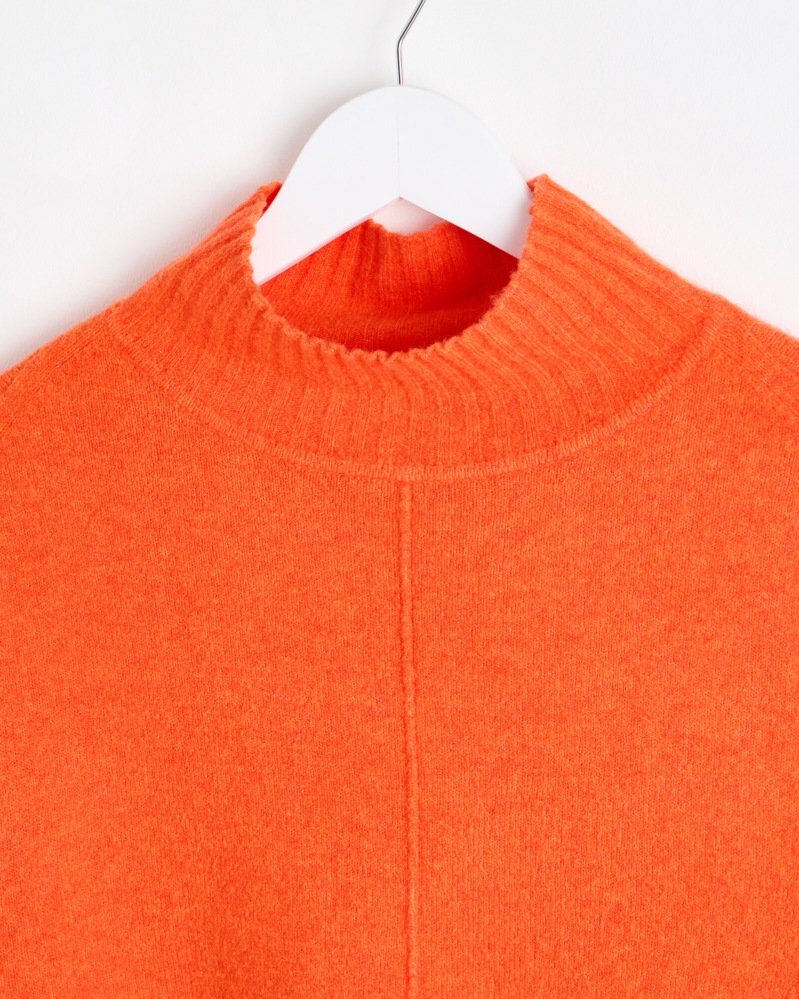 Orange Funnel Neck Knitted Jumper | Oliver Bonas