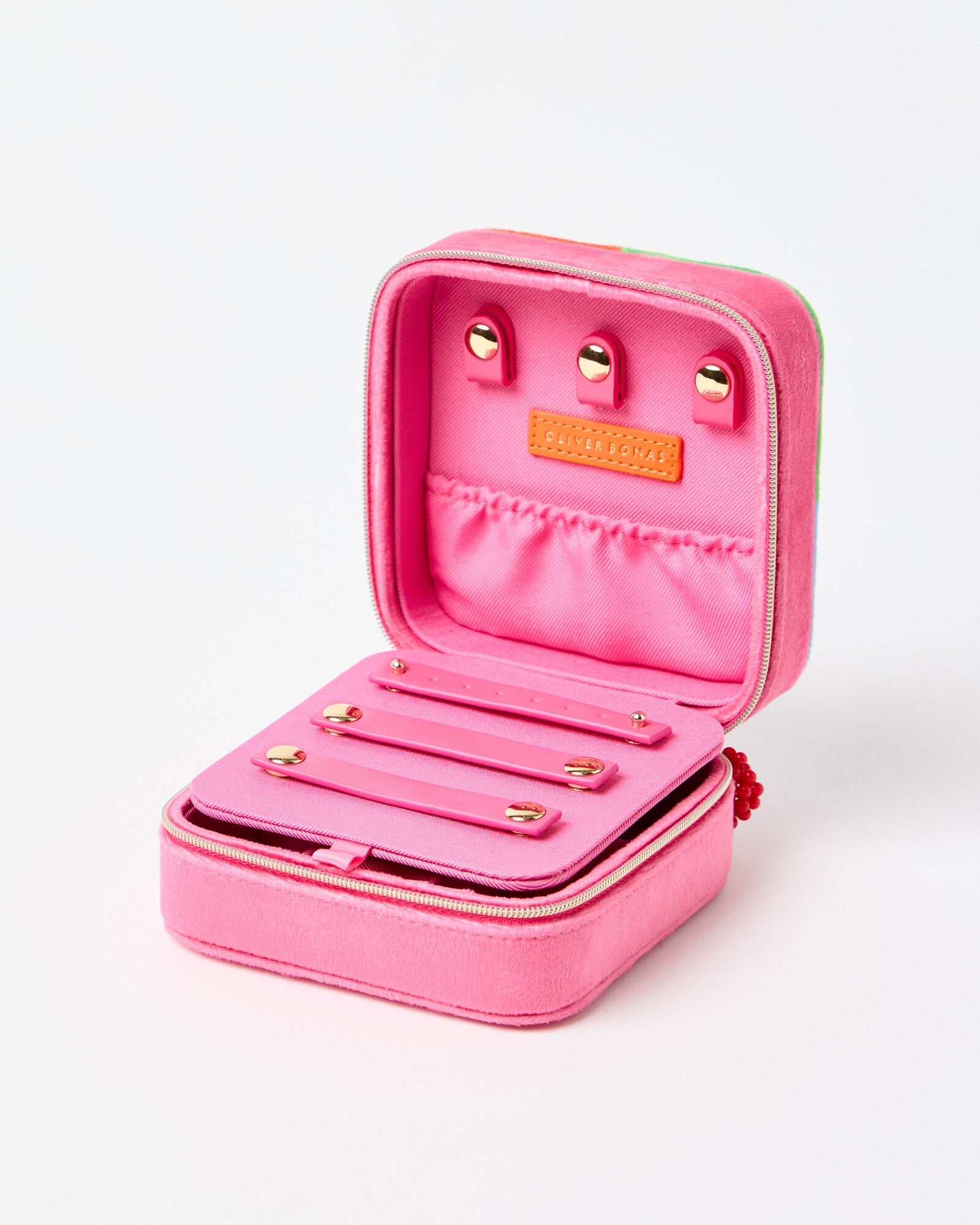 Love Embroidered Patchwork Square Jewellery Box | Oliver Bonas