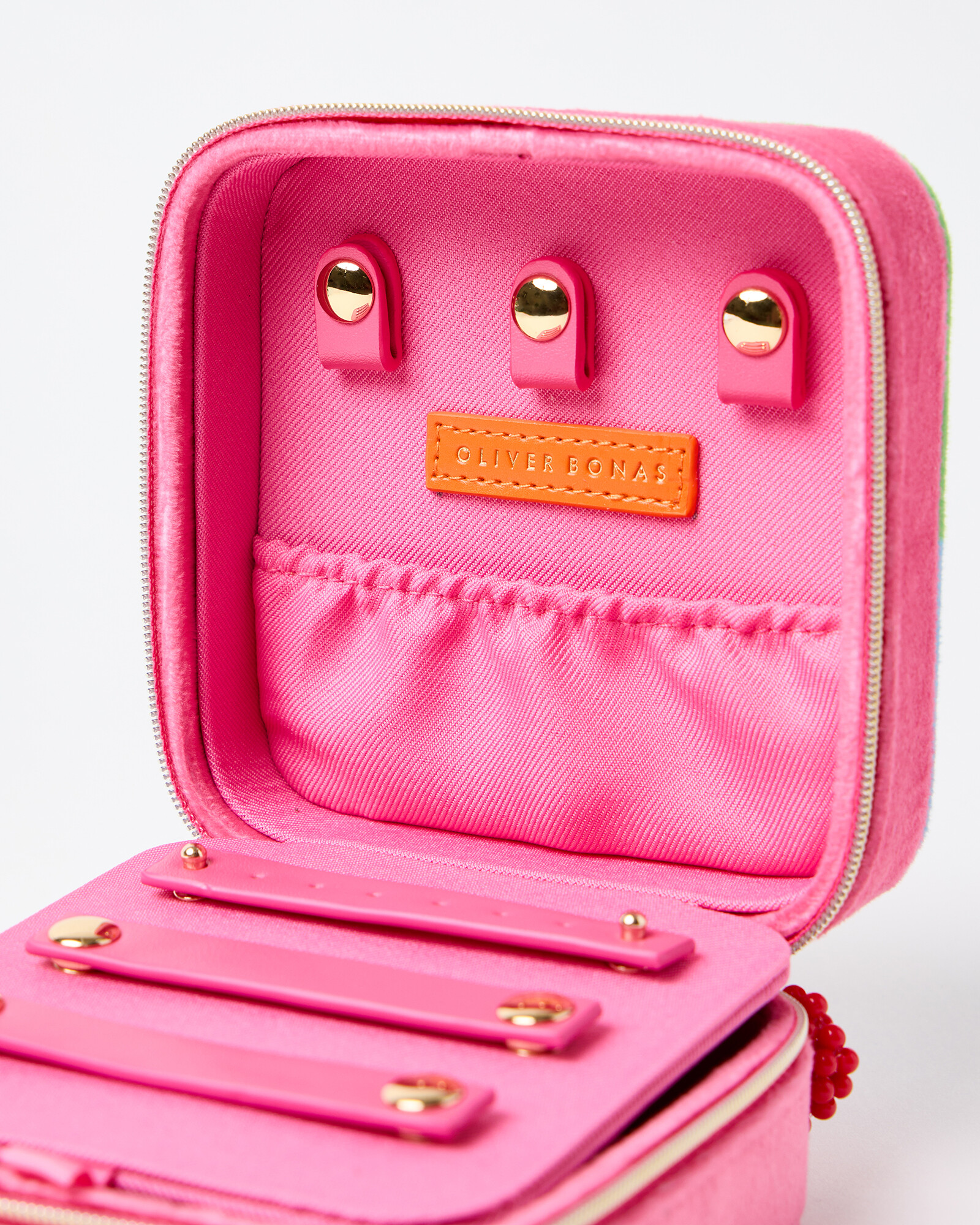 Love Embroidered Patchwork Square Jewellery Box | Oliver Bonas